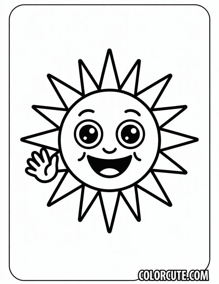 40+ Sun Coloring Pages Free - Summer PDF Downloads – Color Cute - Free ...