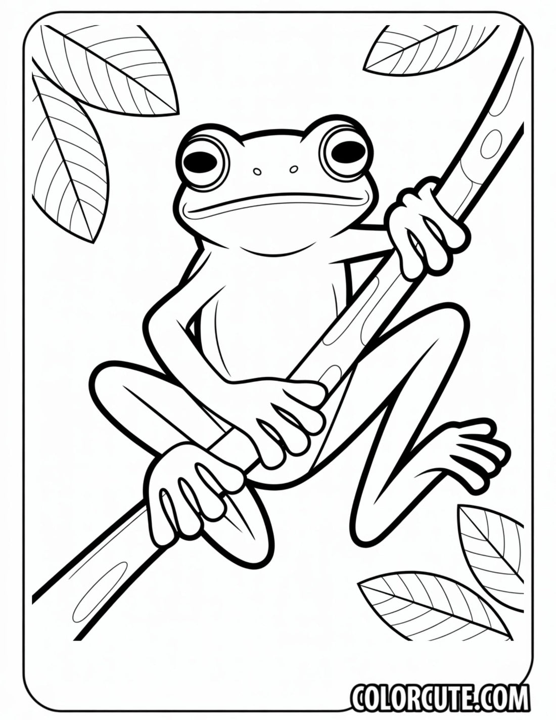 Tree Frog Coloring Pages | Free PDF Printables – Color Cute - Free ...