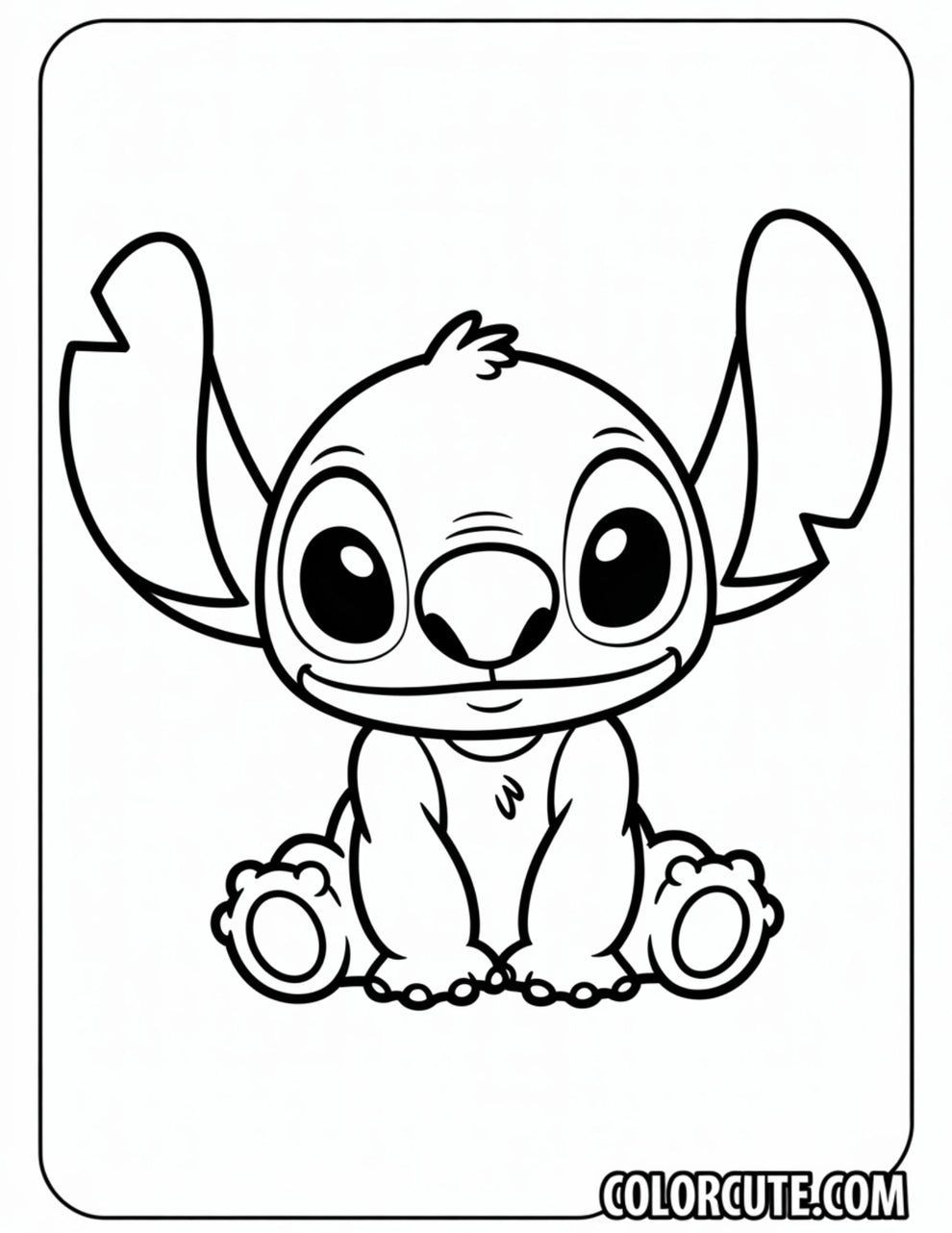 Baby Stitch Coloring Page | Free PDF Printables – Color Cute - Free ...
