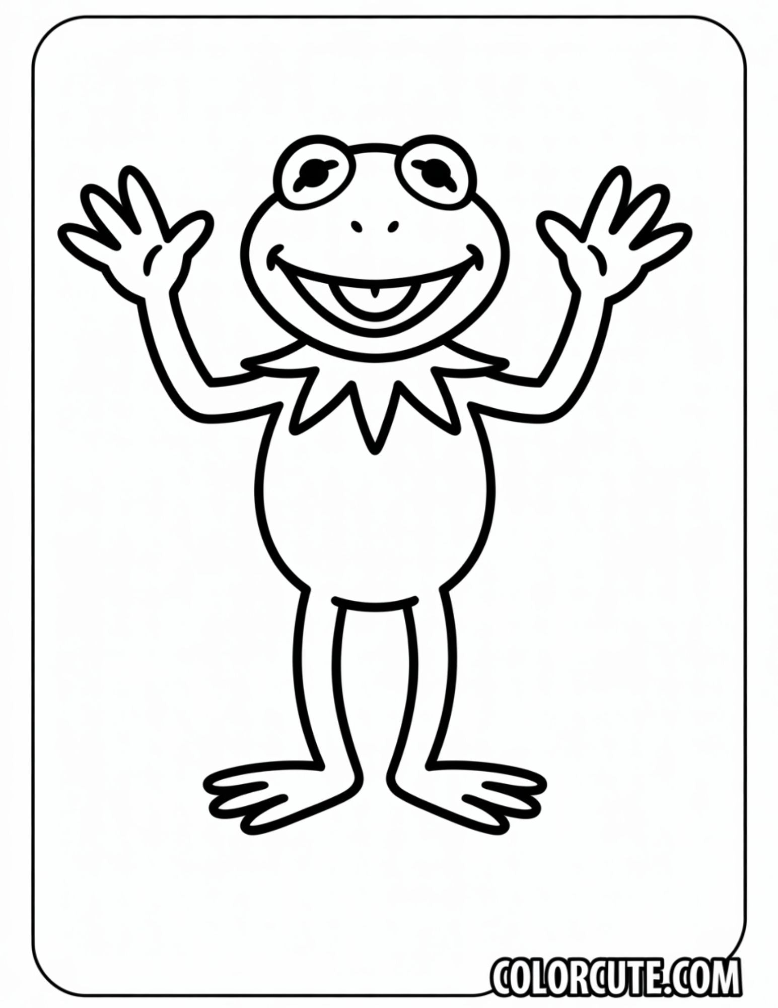 Kermit Frog Coloring Pages | Free PDF Printables – Color Cute - Free ...