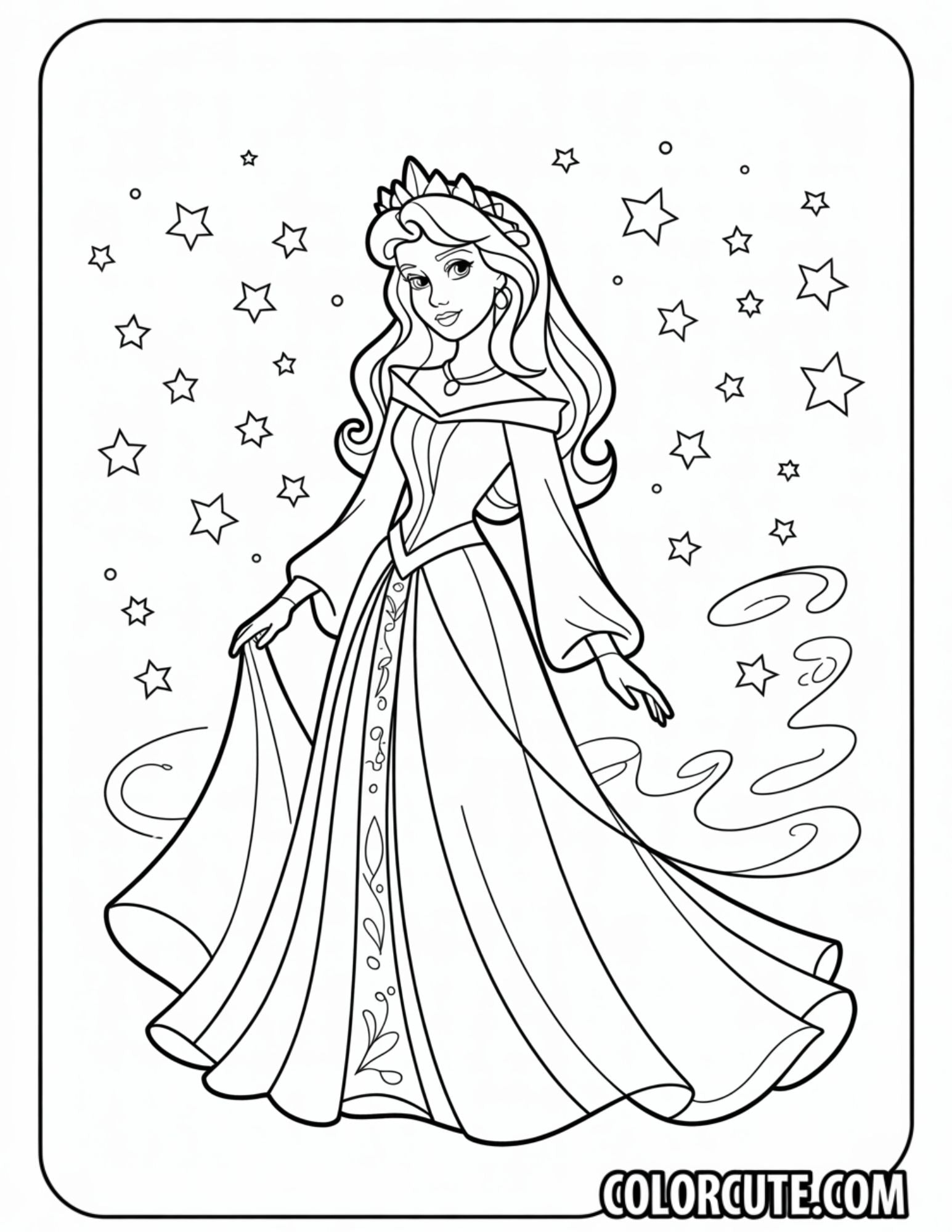 12+ Free Aurora Coloring Pages - Disney Princess PDF Printables – Color ...