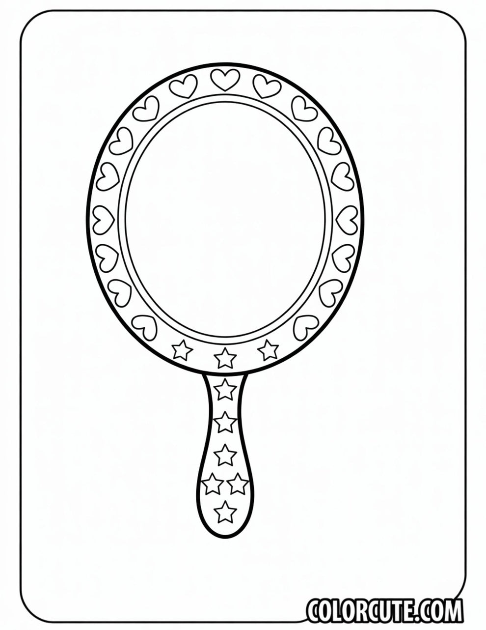 Makeup Mirror Coloring Page | Free PDF Printables – Color Cute - Free ...