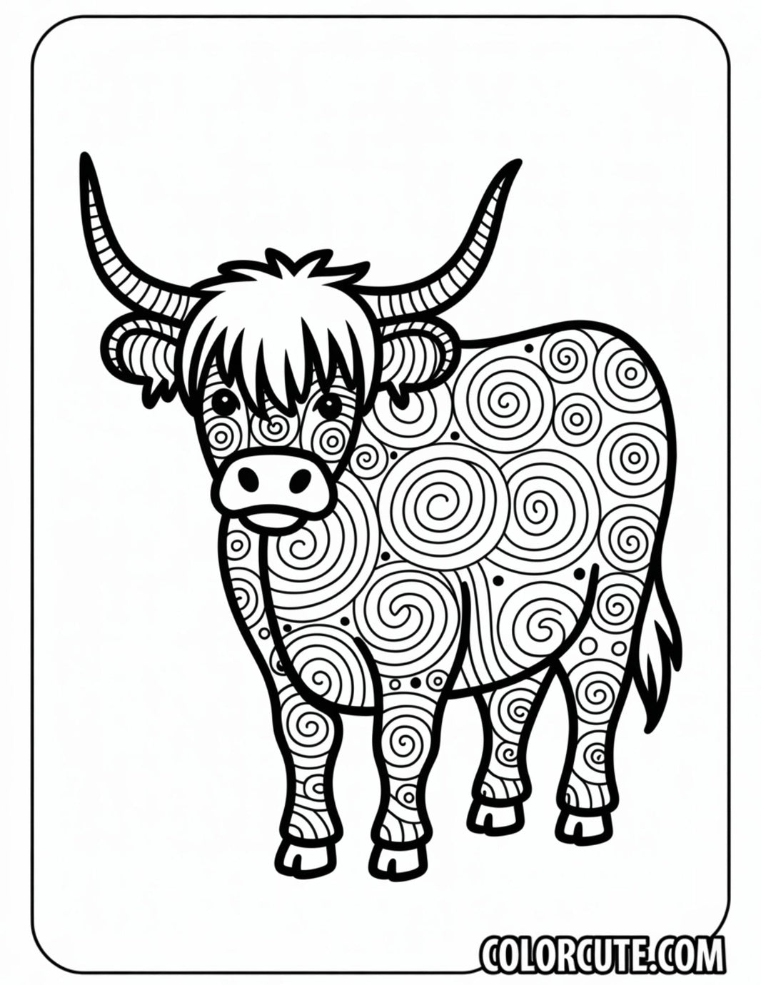 16+ Free Highland Cow Coloring Pages - Farm Animal PDF Printables ...