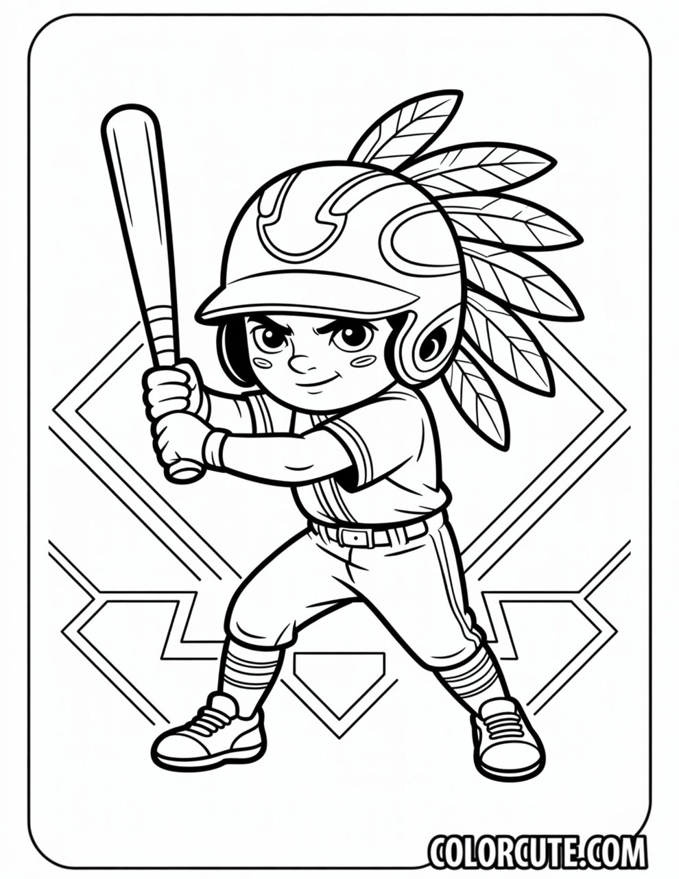Baseball Braves Coloring Pages | Free PDF Printables – Color Cute ...