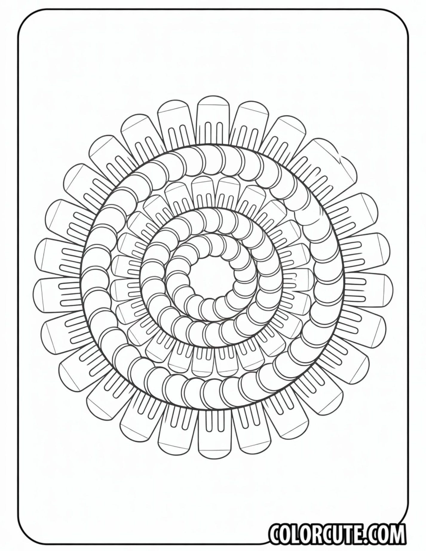 Ice Cream Mandala Coloring Page | Free PDF Printables – Color Cute ...