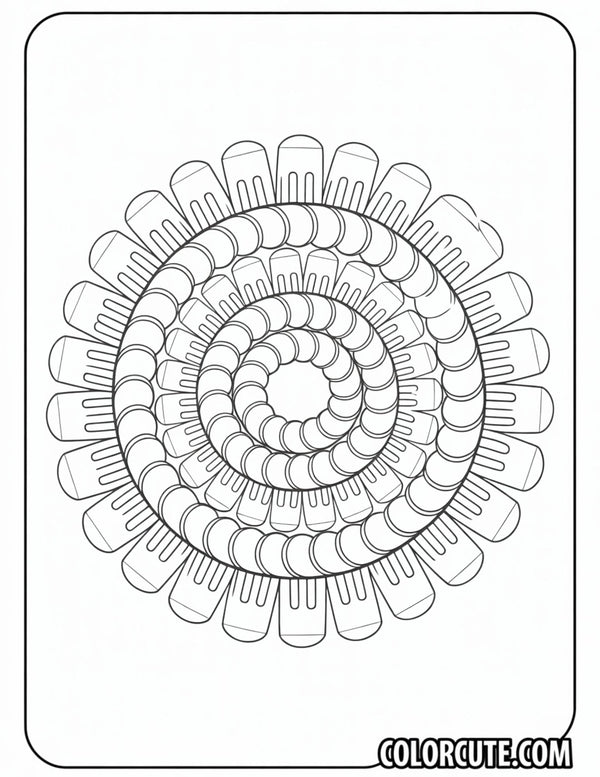 Ice Cream Mandala Coloring Page | Free PDF Printables – Color Cute ...