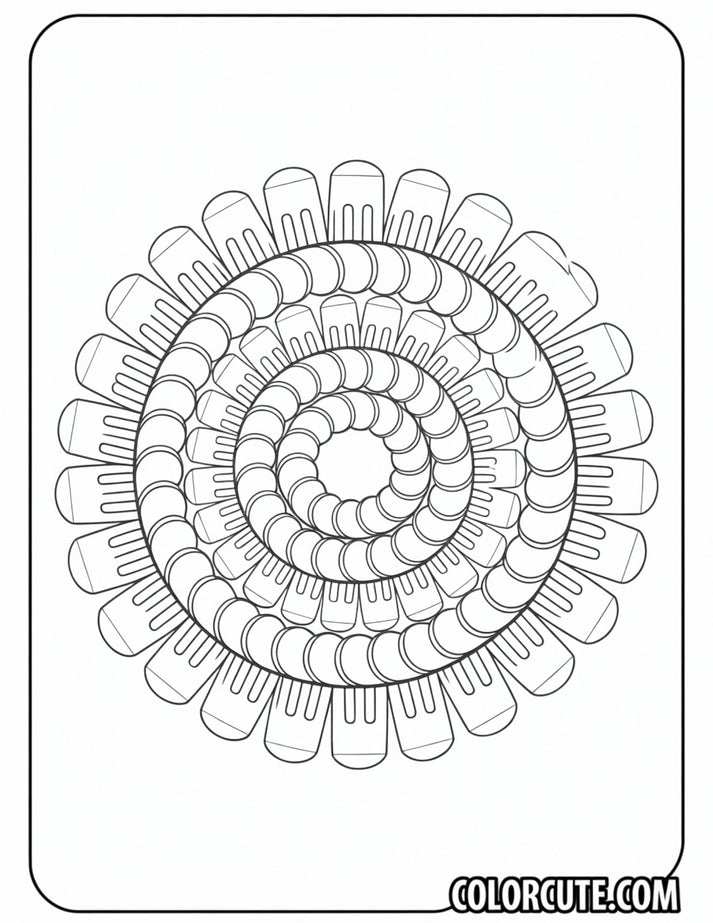 Ice Cream Mandala Coloring Page | Free PDF Printables – Color Cute ...