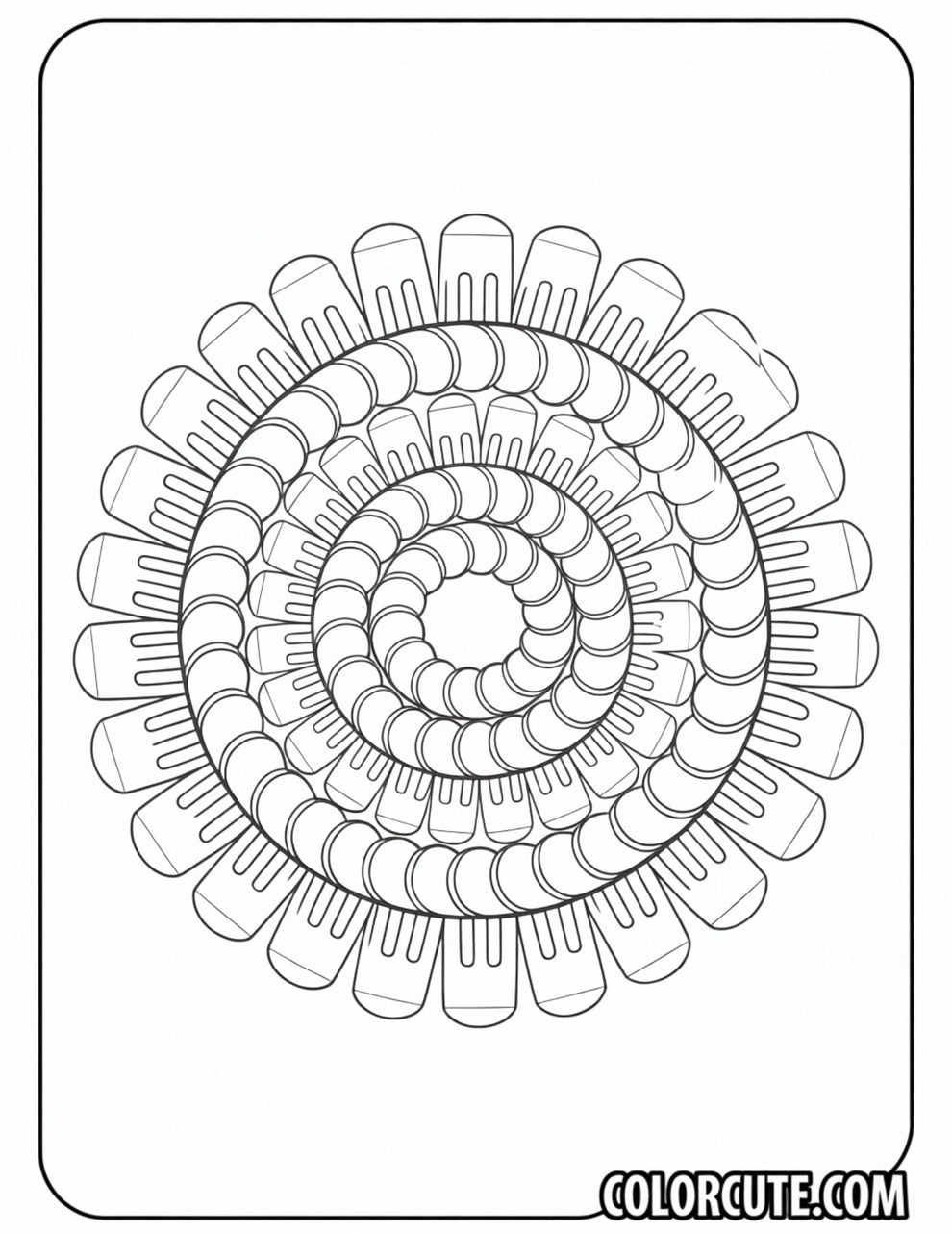 Ice Cream Mandala Coloring Page | Free PDF Printables – Color Cute ...