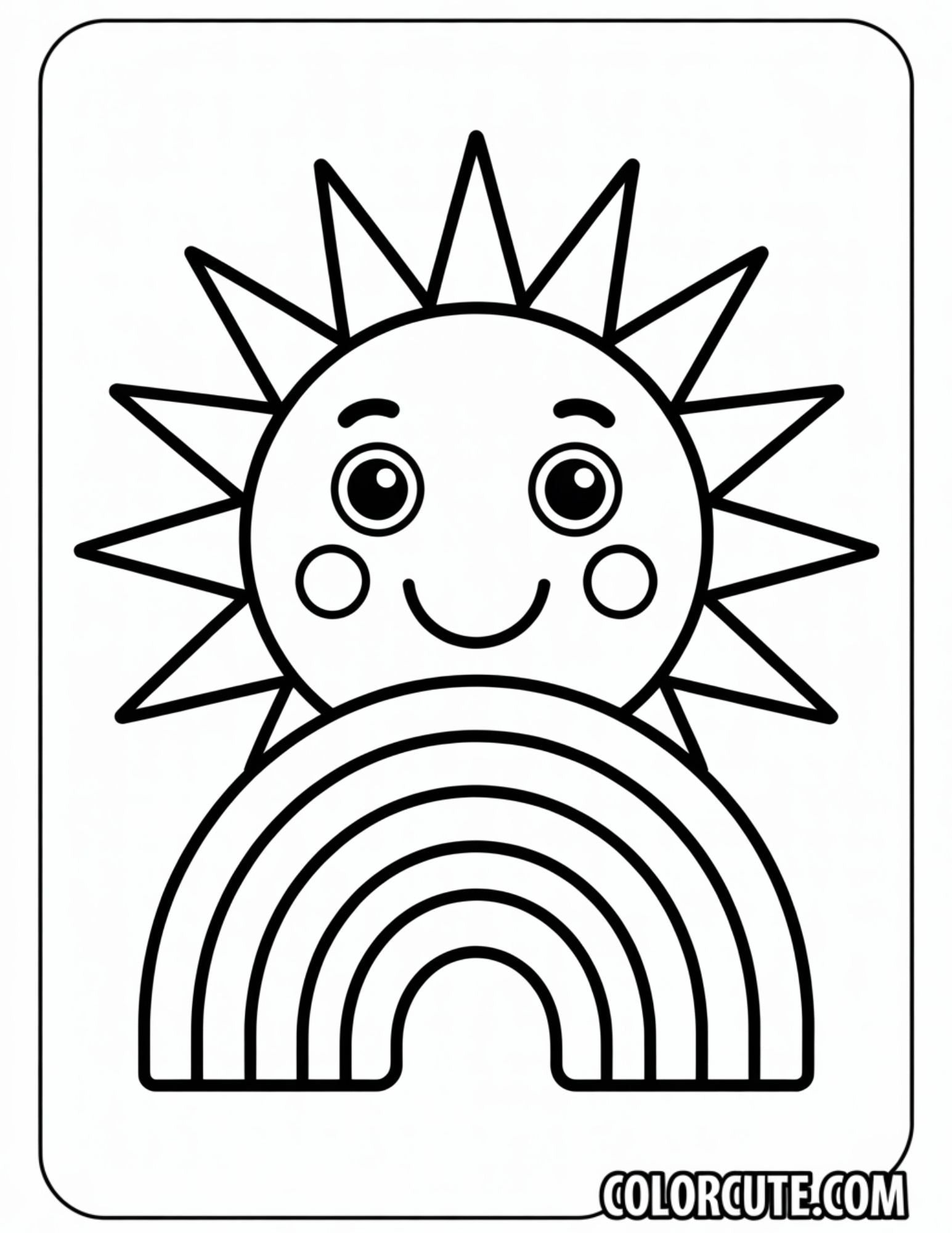 Simple Bold and Easy Coloring Pages | Free PDF Printables – Color Cute ...