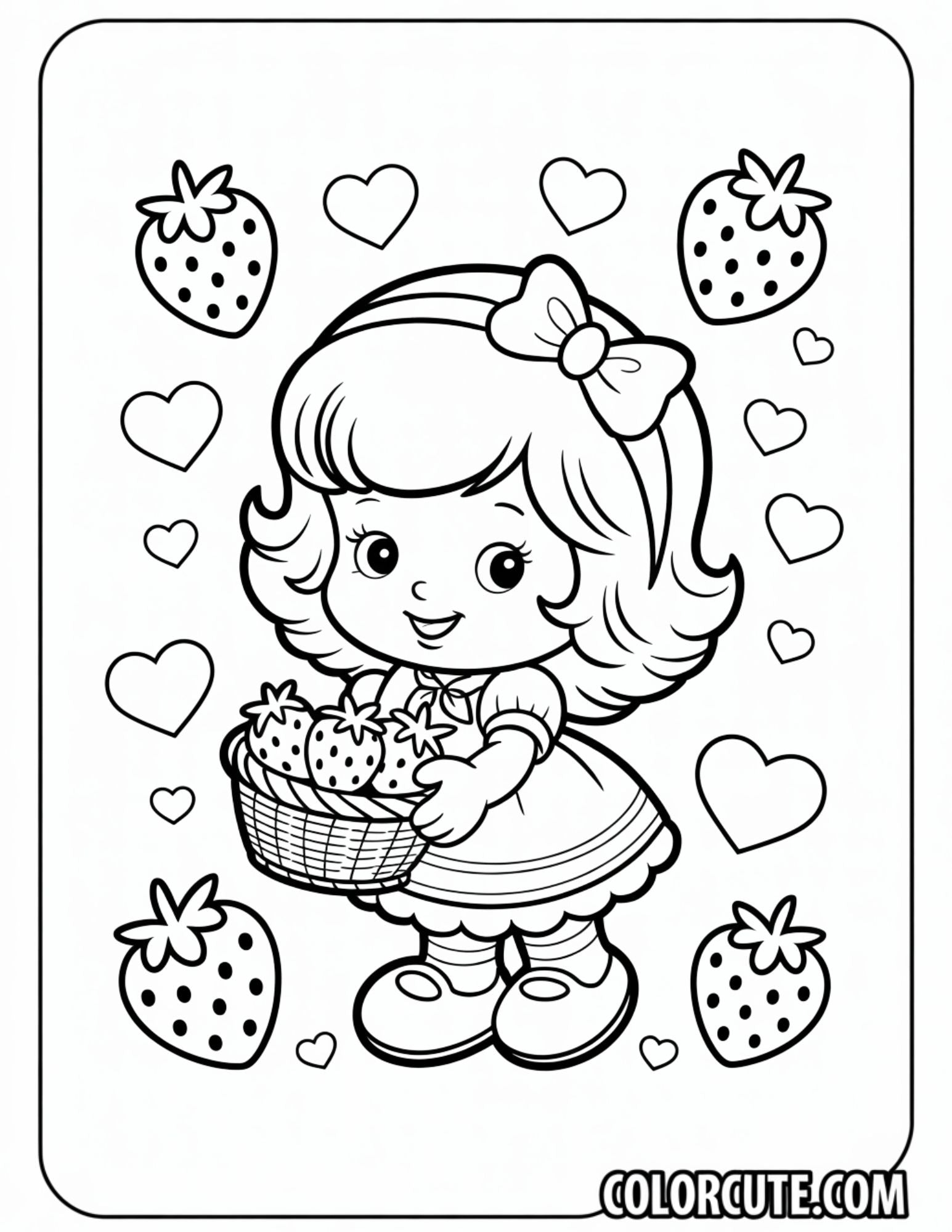 Strawberry Shortcake Coloring Pages – Free PDF Printables – Color Cute ...