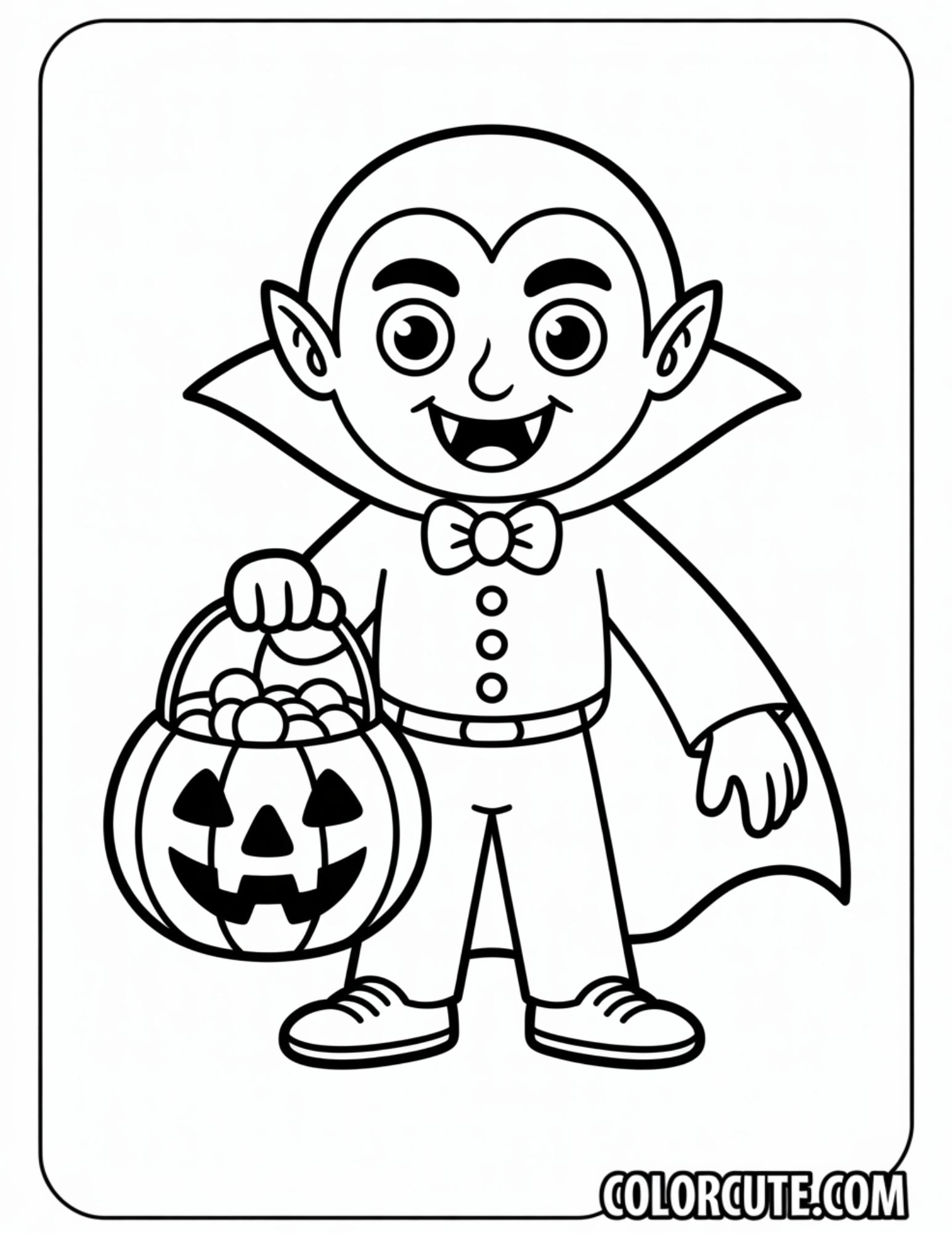 Vampire Halloween Coloring Pages | Free PDF Printables – Color Cute ...