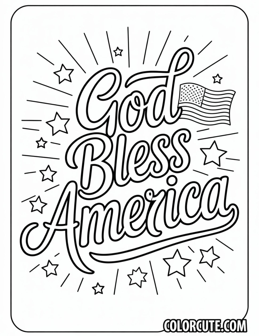 God Bless America Coloring Pages | Free PDF Printables – Color Cute ...