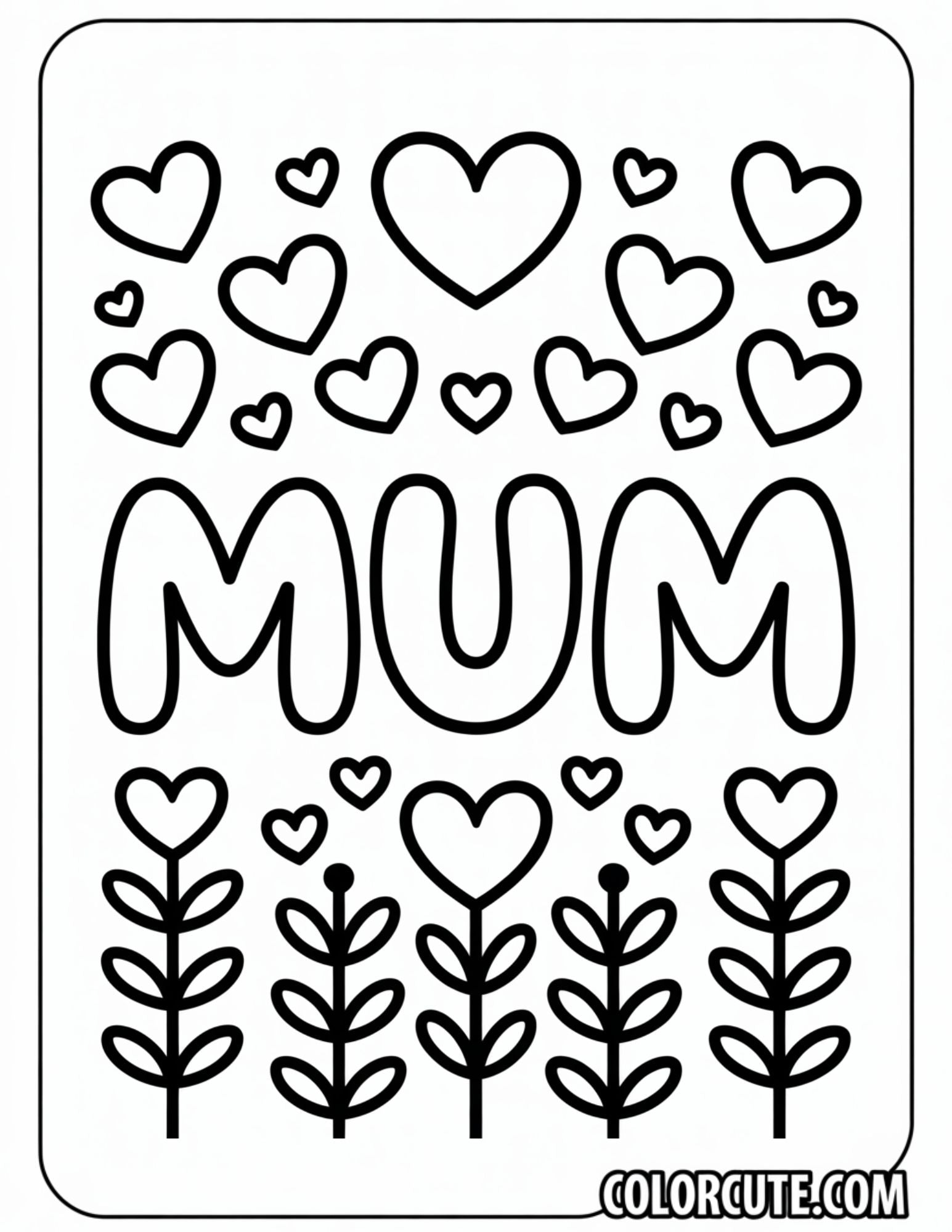 Mum Coloring Pages Free PDF Printables – Color Cute - Free Coloring Pages