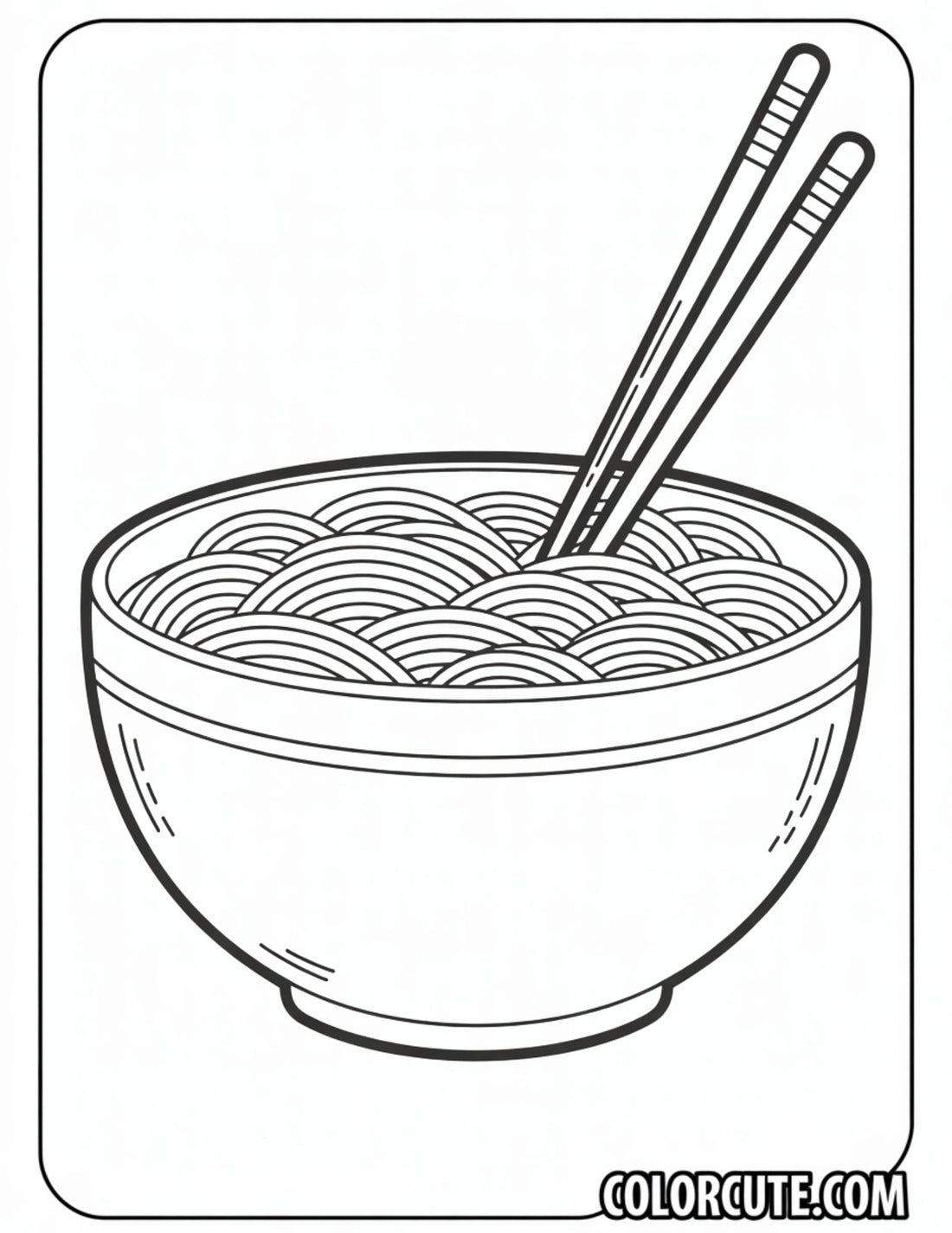 Noodles Coloring Page | Free PDF Printables – Color Cute - Free ...