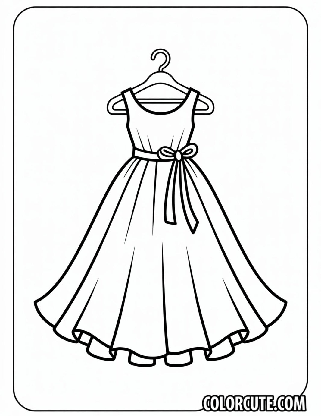 25+ Dress & Clothes Coloring Pages Free - Fashion PDF Printables ...