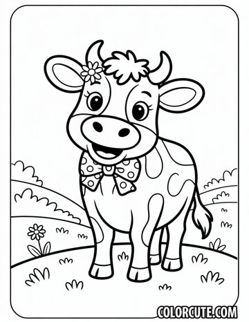 21+ Free Cow Coloring Pages - Farm Animal PDF Printables – Color Cute ...