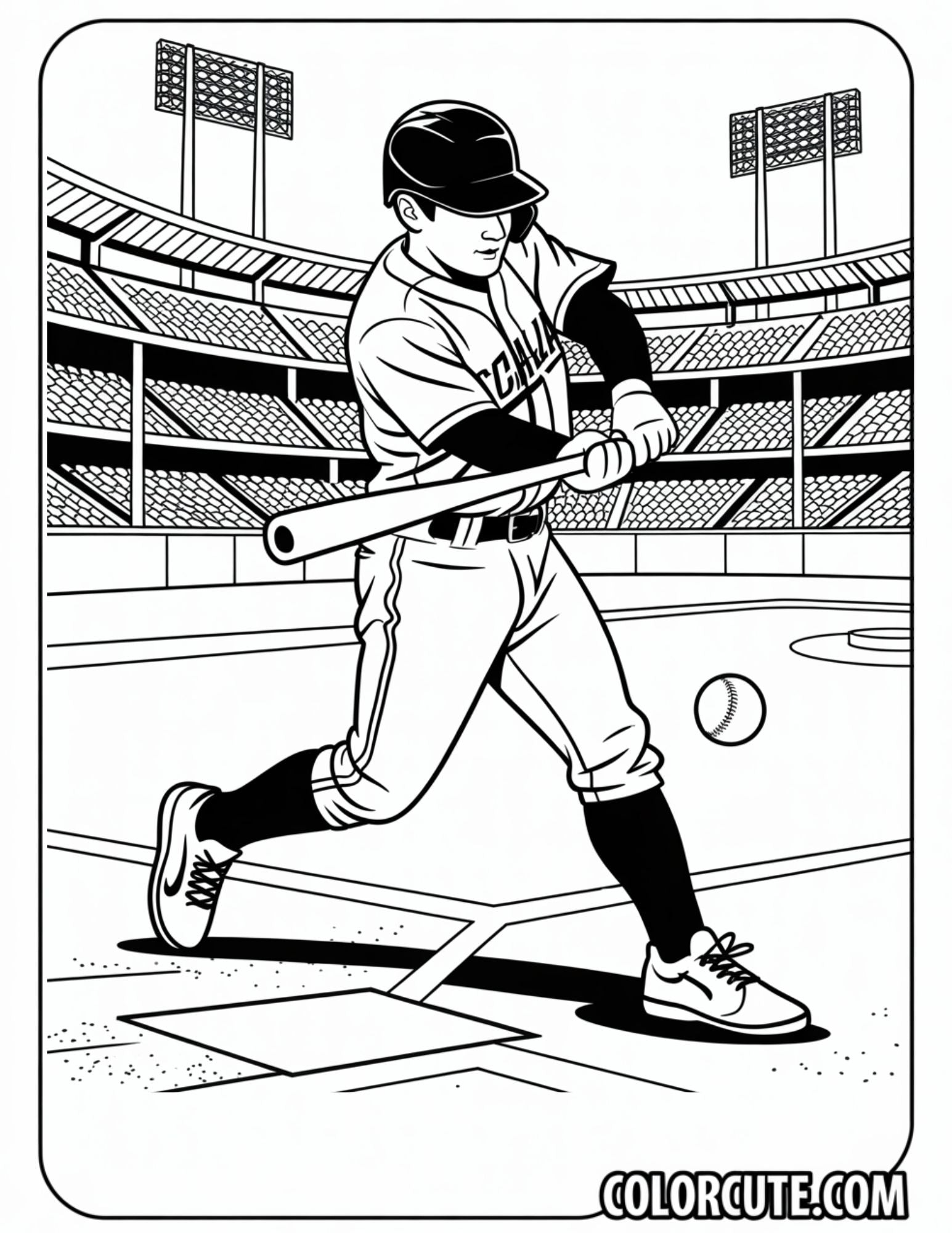 Baseball MLB Coloring Pages | Free PDF Printables – Color Cute - Free ...