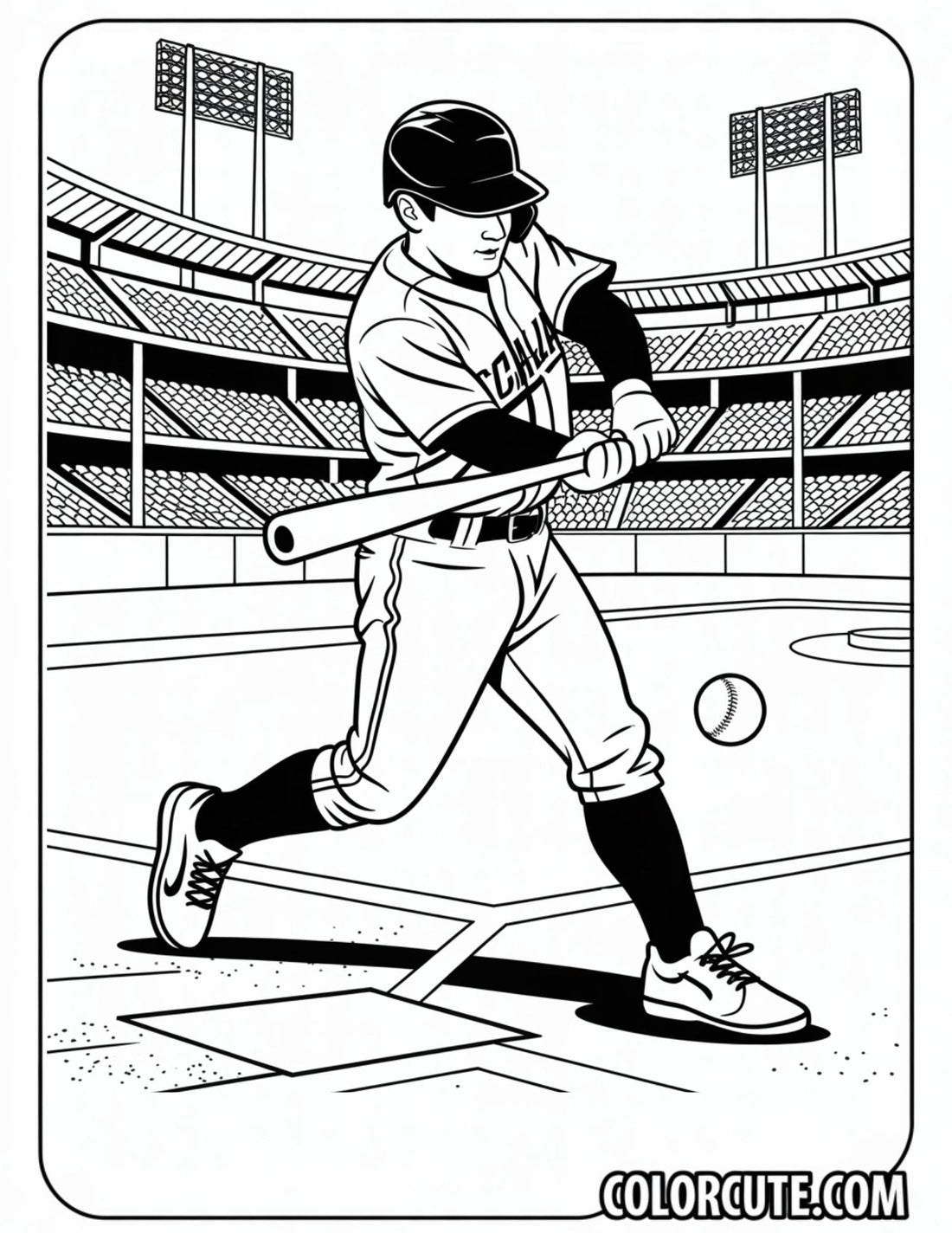 Baseball MLB Coloring Pages | Free PDF Printables – Color Cute - Free Coloring Pages