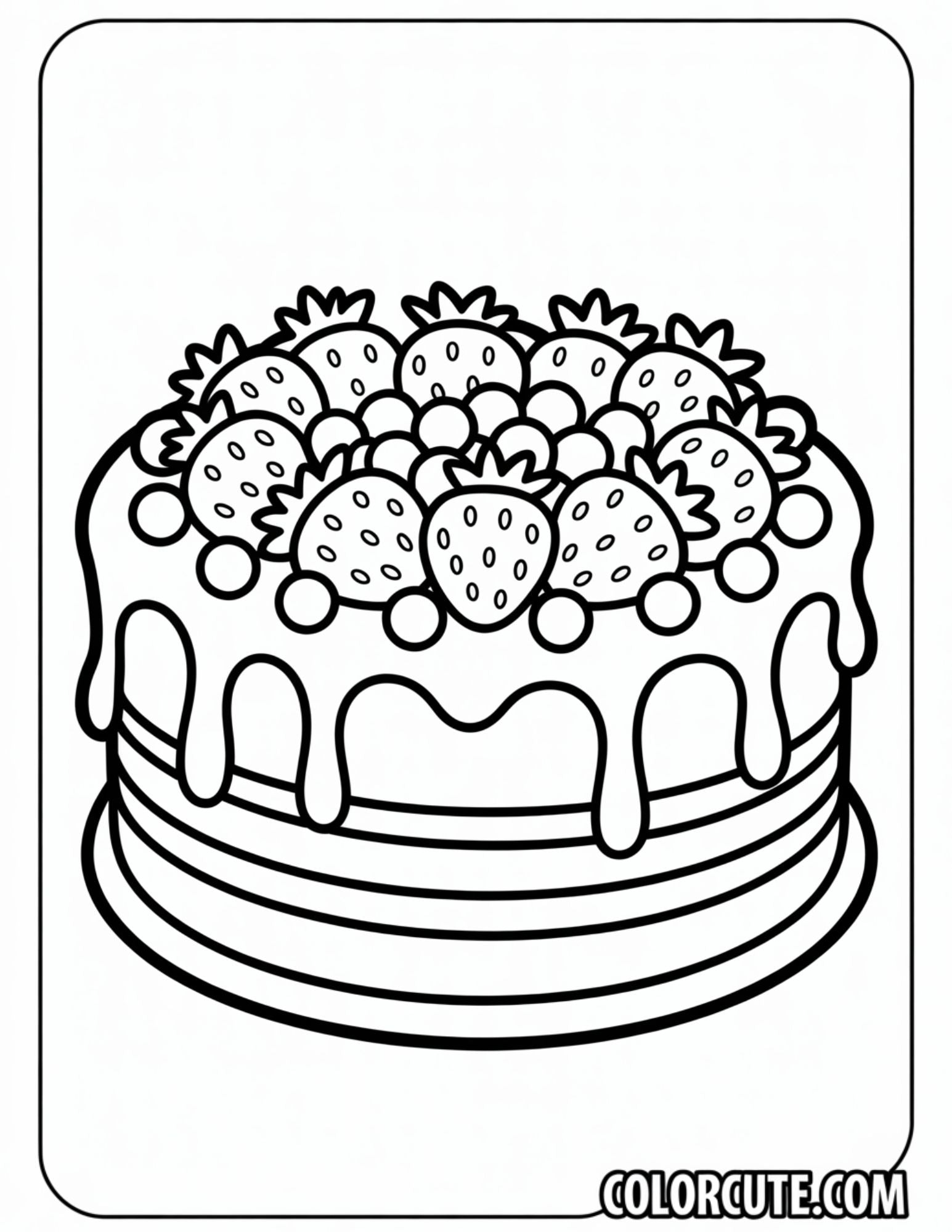Cake Elsa Coloring Pages | Free PDF Printables – Color Cute - Free ...