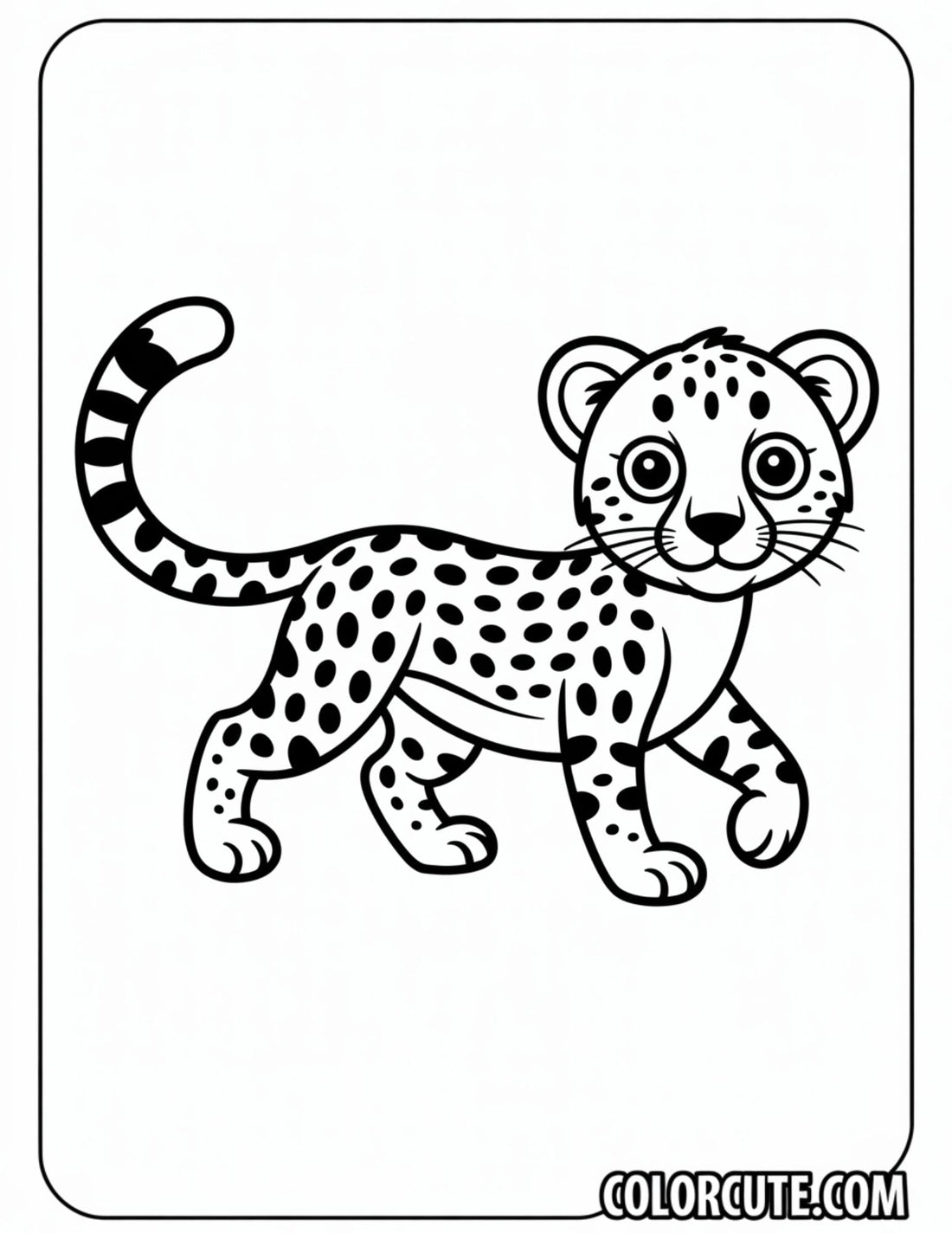 Cheetah Cubs Coloring Pages | Free PDF Printables – Color Cute - Free ...