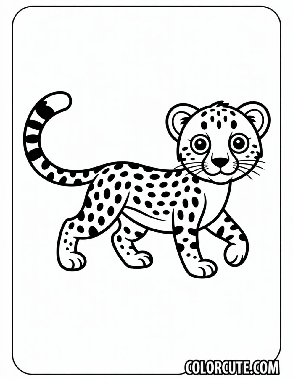 Cheetah Cubs Coloring Pages | Free PDF Printables – Color Cute - Free ...