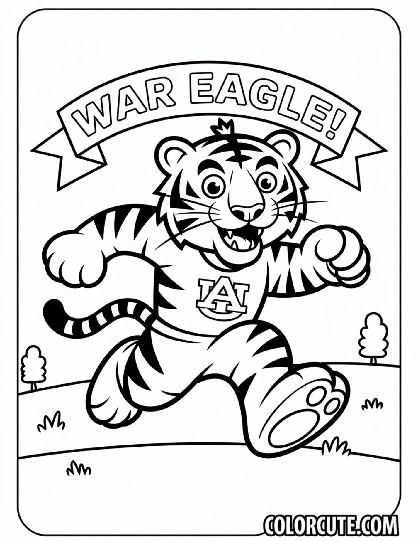 Detroit Tigers Coloring Pages | Free PDF Printables – Color Cute - Free ...