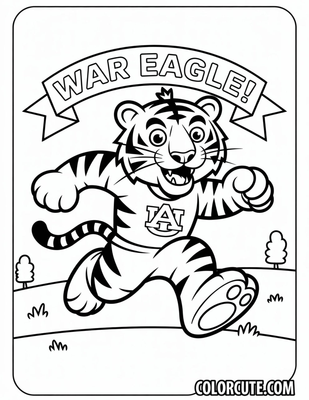 Detroit Tigers Coloring Pages | Free PDF Printables – Color Cute - Free ...