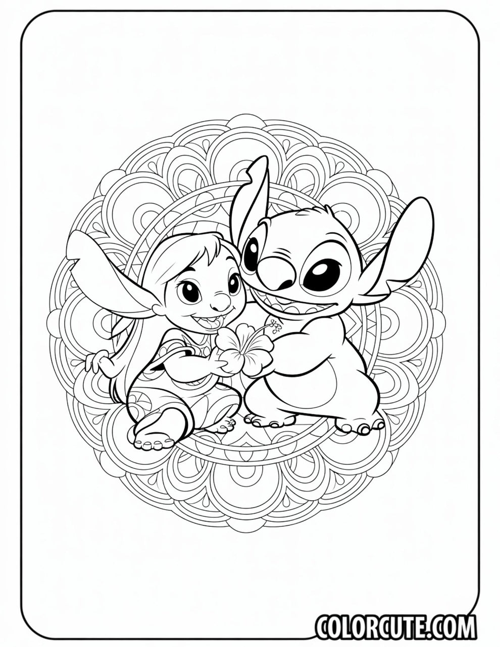 Mandala Lilo and Stitch Coloring Pages | Free PDF Printables – Color ...
