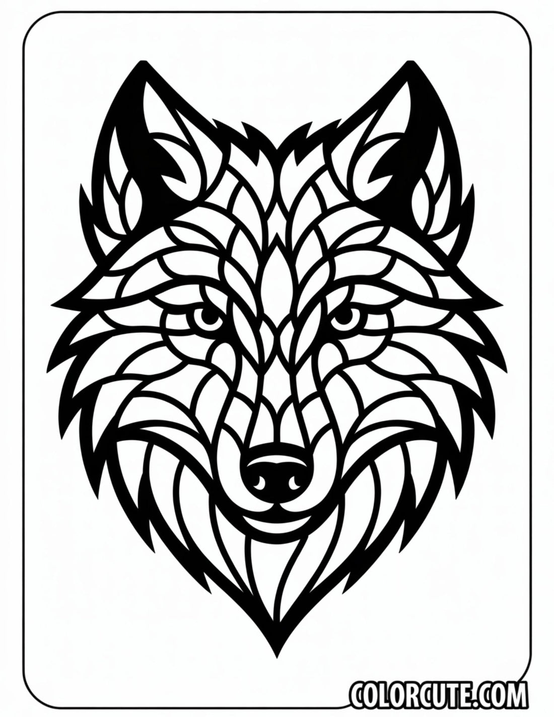 Mandala Wolf Coloring Page | Free PDF Printables – Color Cute - Free ...