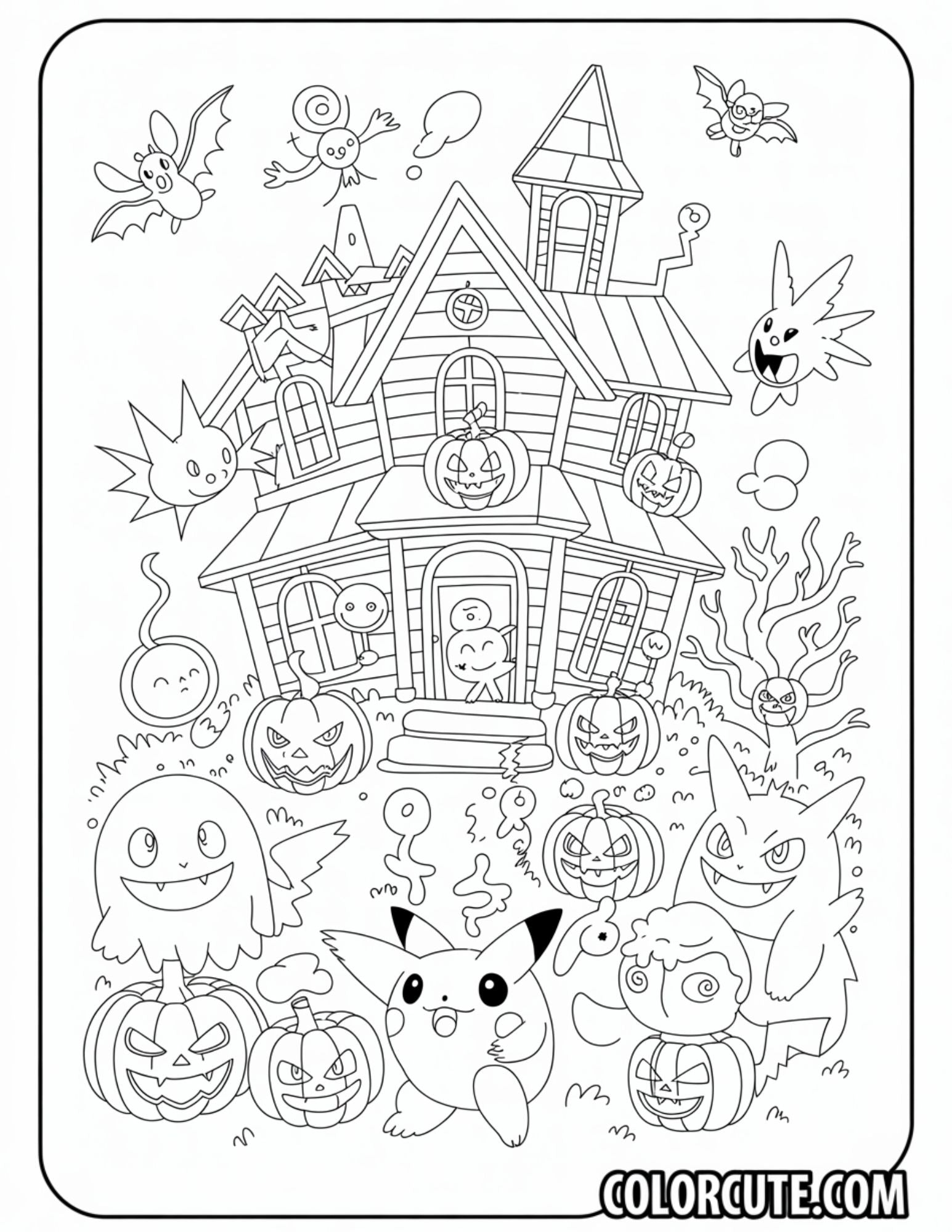 Pokémon Halloween Coloring Pages | Free PDF Printables – Color Cute ...