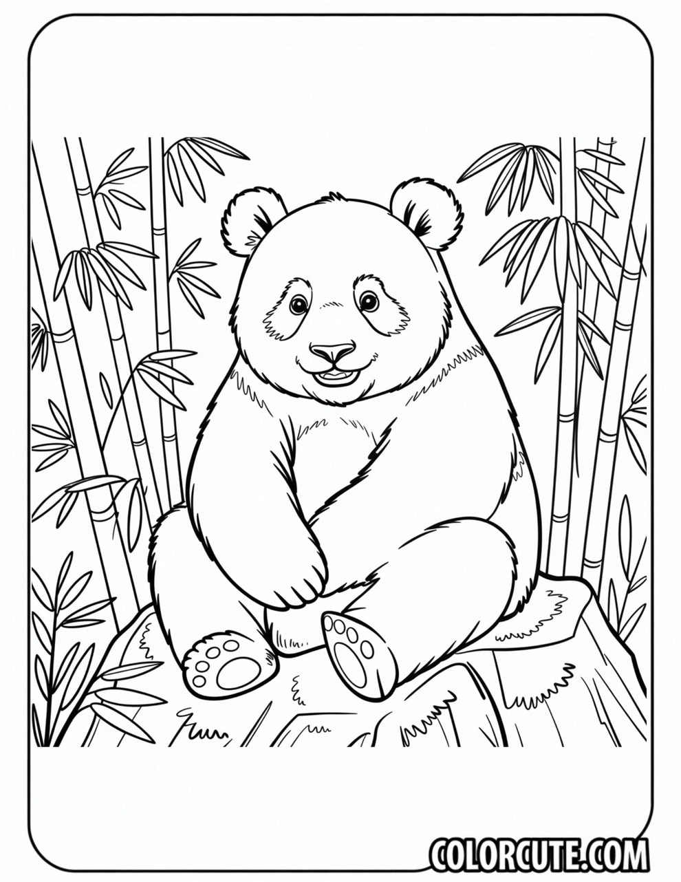 Realistic Panda Coloring Pages | Free PDF Printables – Color Cute ...
