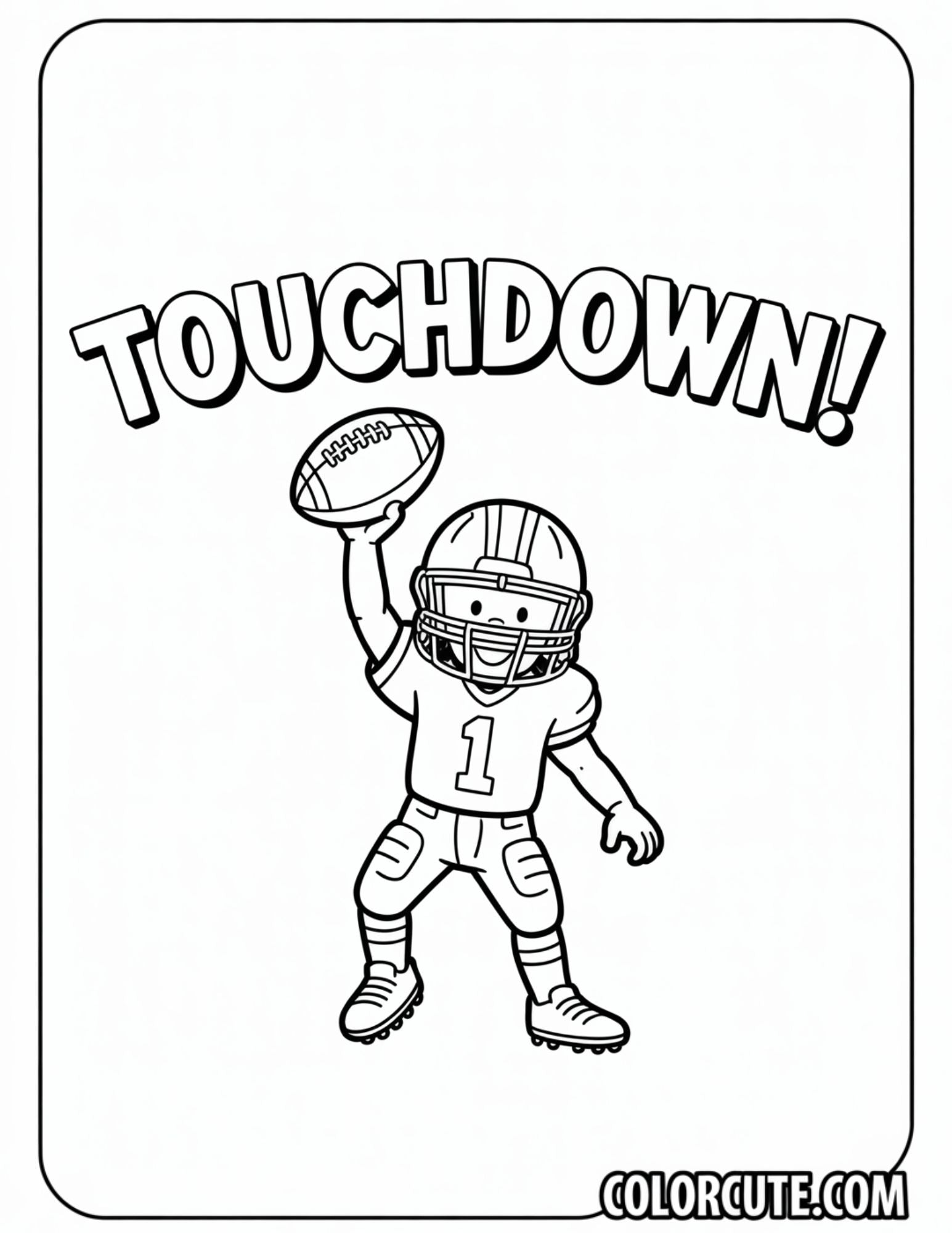 25+ Free Football Coloring Pages - NFL Sports PDF Printables – Color ...