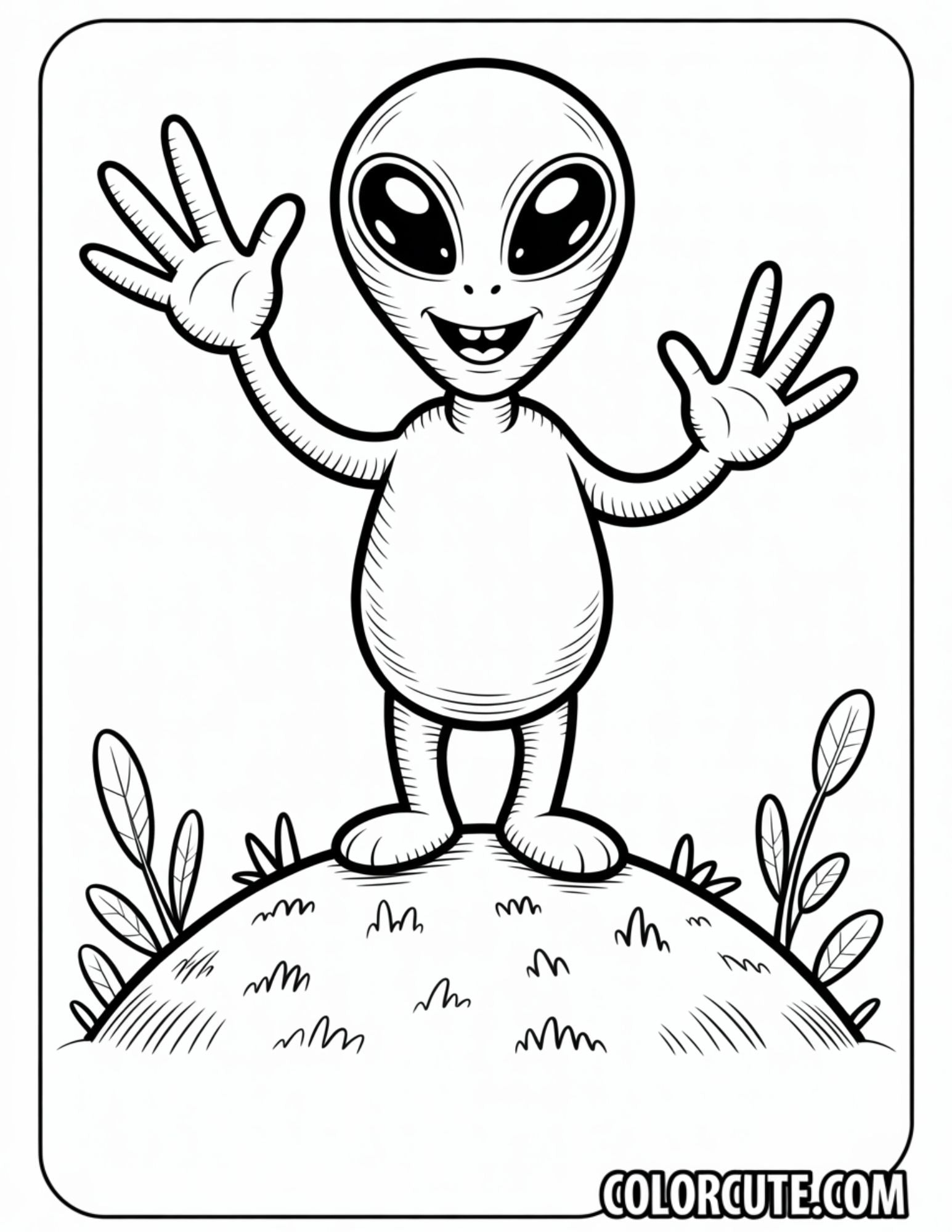 Big Alien Coloring Pages Free PDF Printables – Color Cute - Free ...