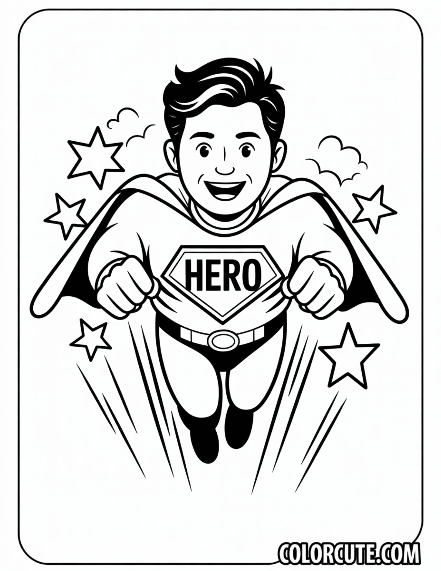 Dad Hero Coloring Pages | Free PDF Printables – Color Cute - Free ...