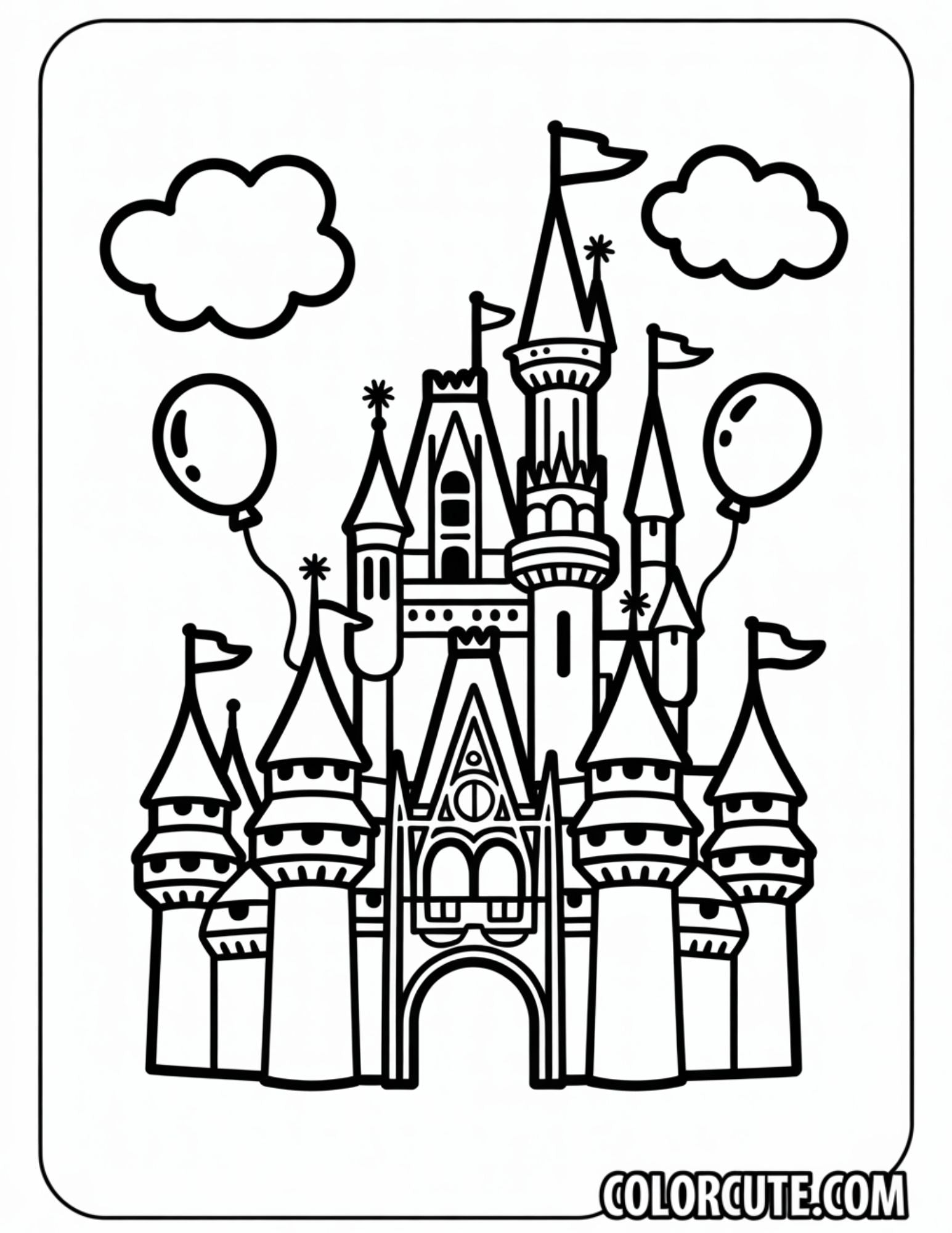 Disney Bold and Easy Coloring Pages | Free PDF Printables – Color Cute ...