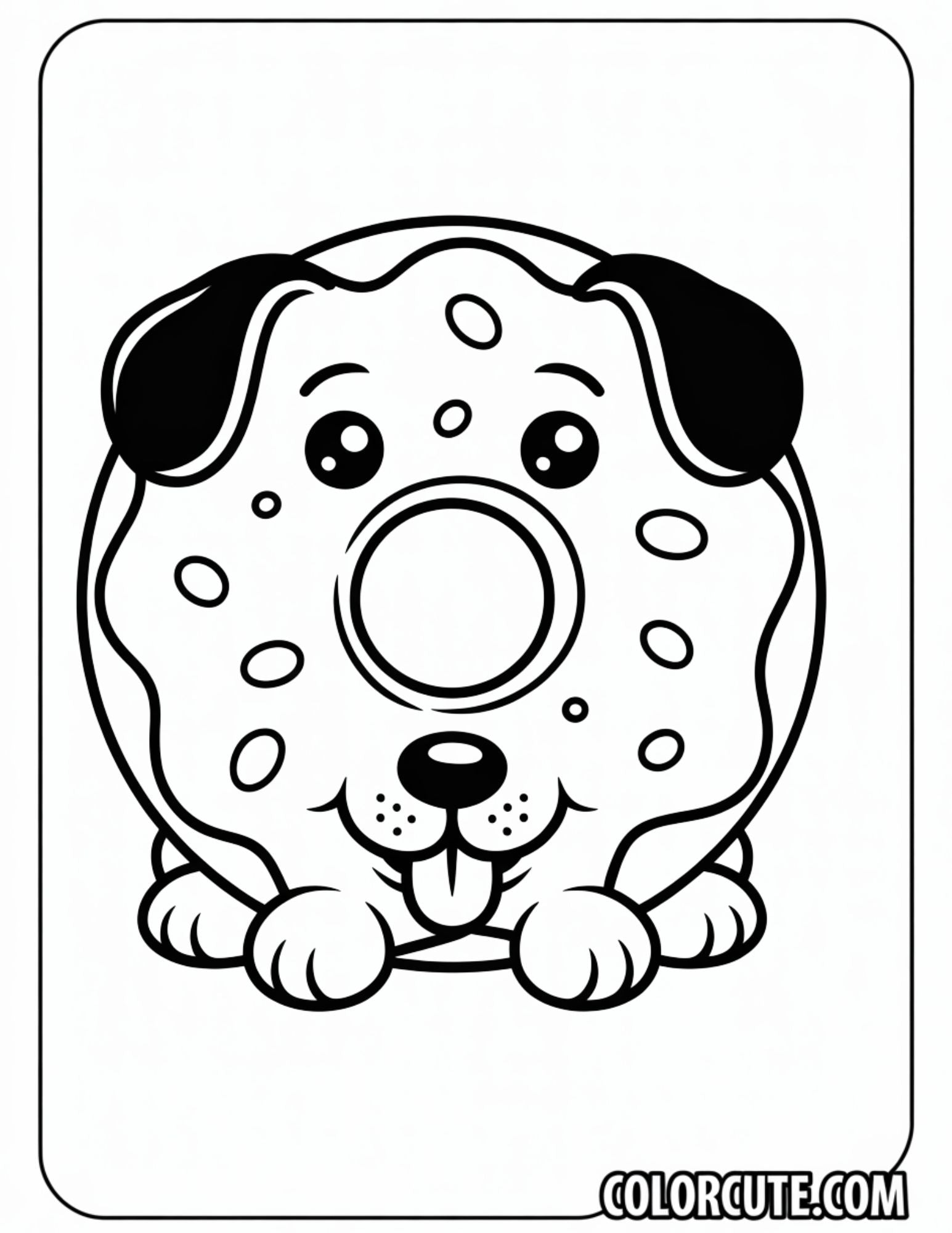Puppy Donut Coloring Pages Free Printable – Color Cute - Free Coloring ...