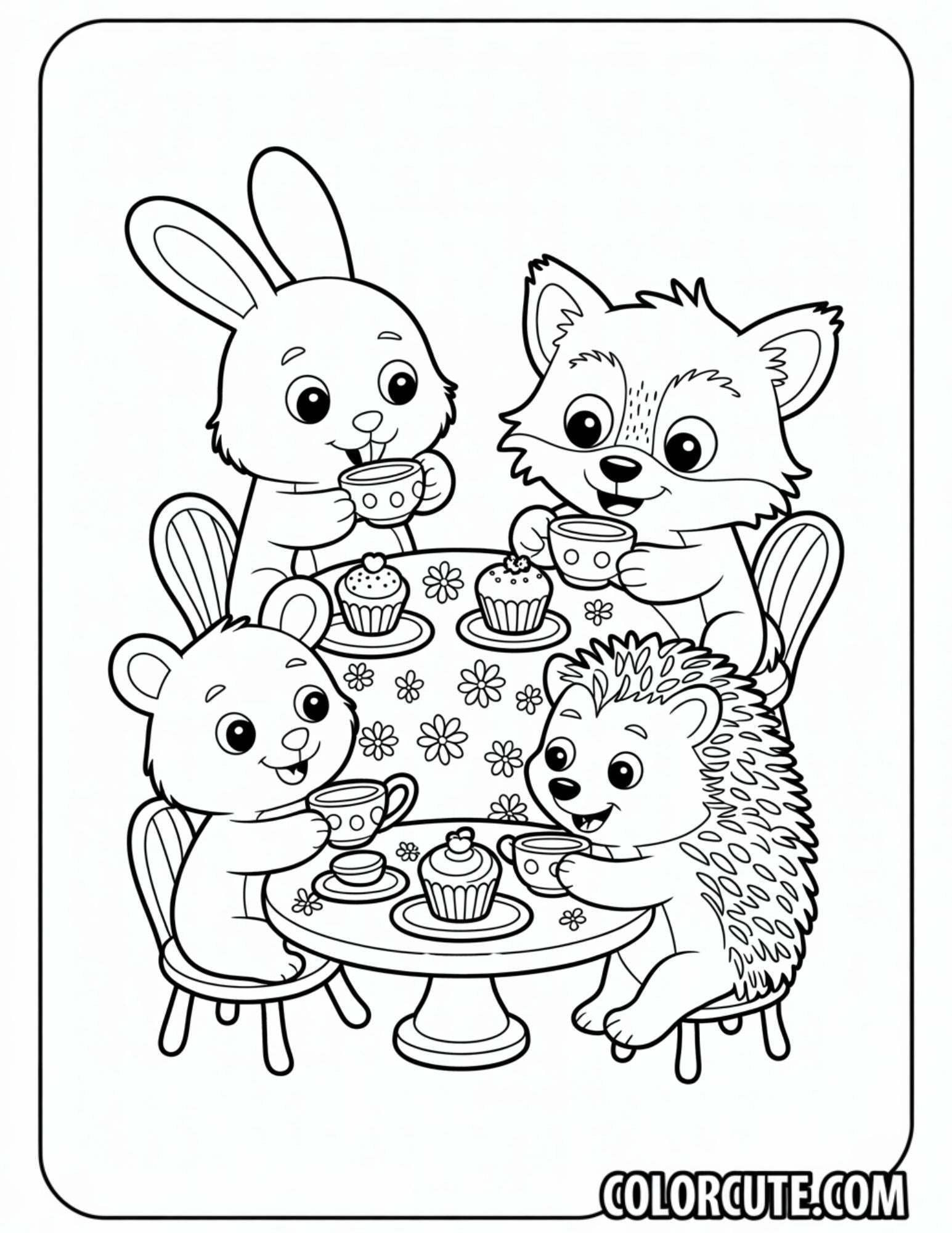 25+ Free Cozy Friends Coloring Pages - Cute Animals PDF Printables ...