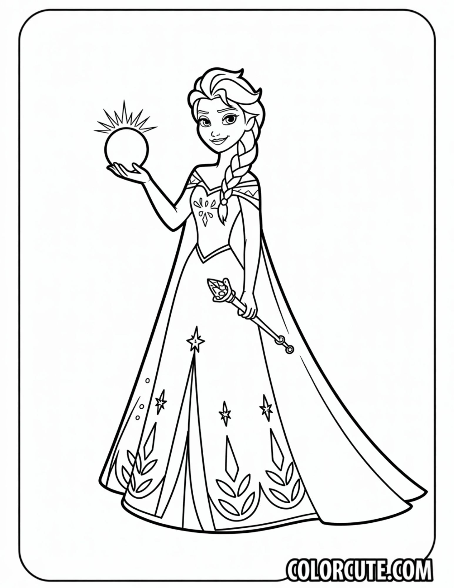 Adult Elsa Coloring Pages | Free PDF Printables – Color Cute - Free ...