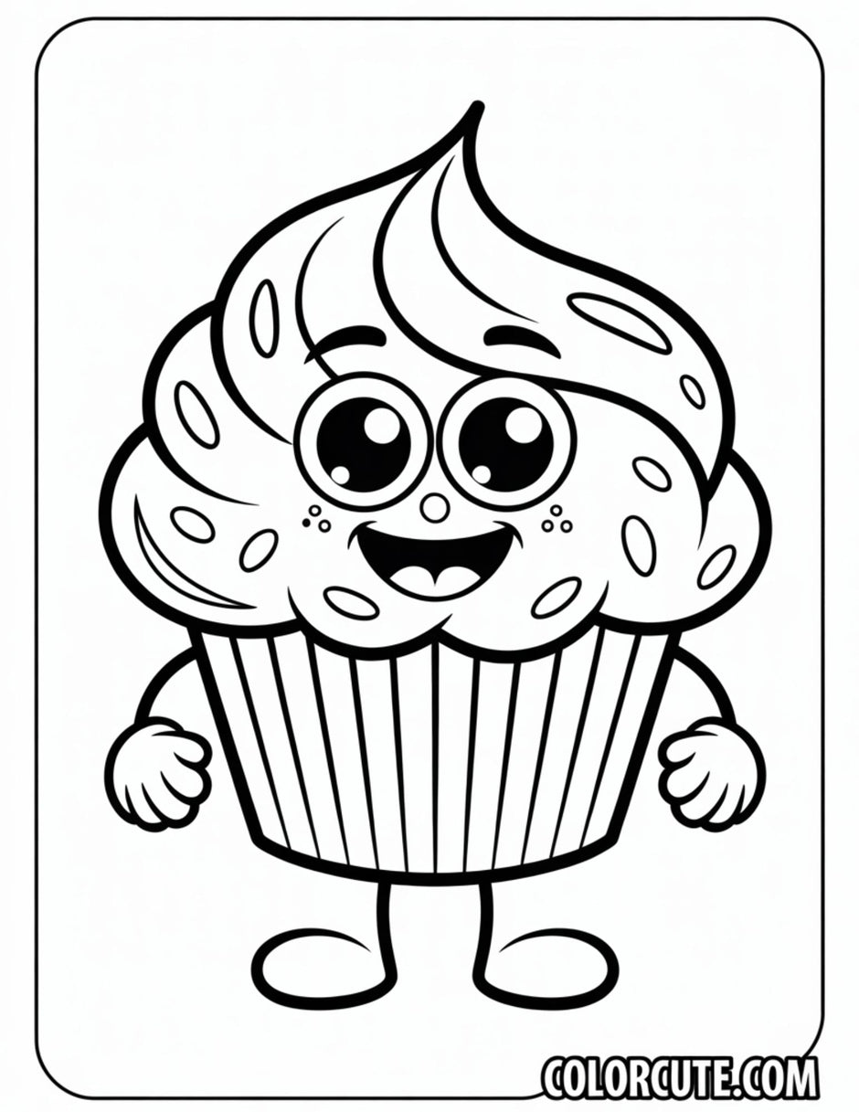 29+ Free Cupcake Coloring Pages - Sweet Treats PDF Printables – Color ...