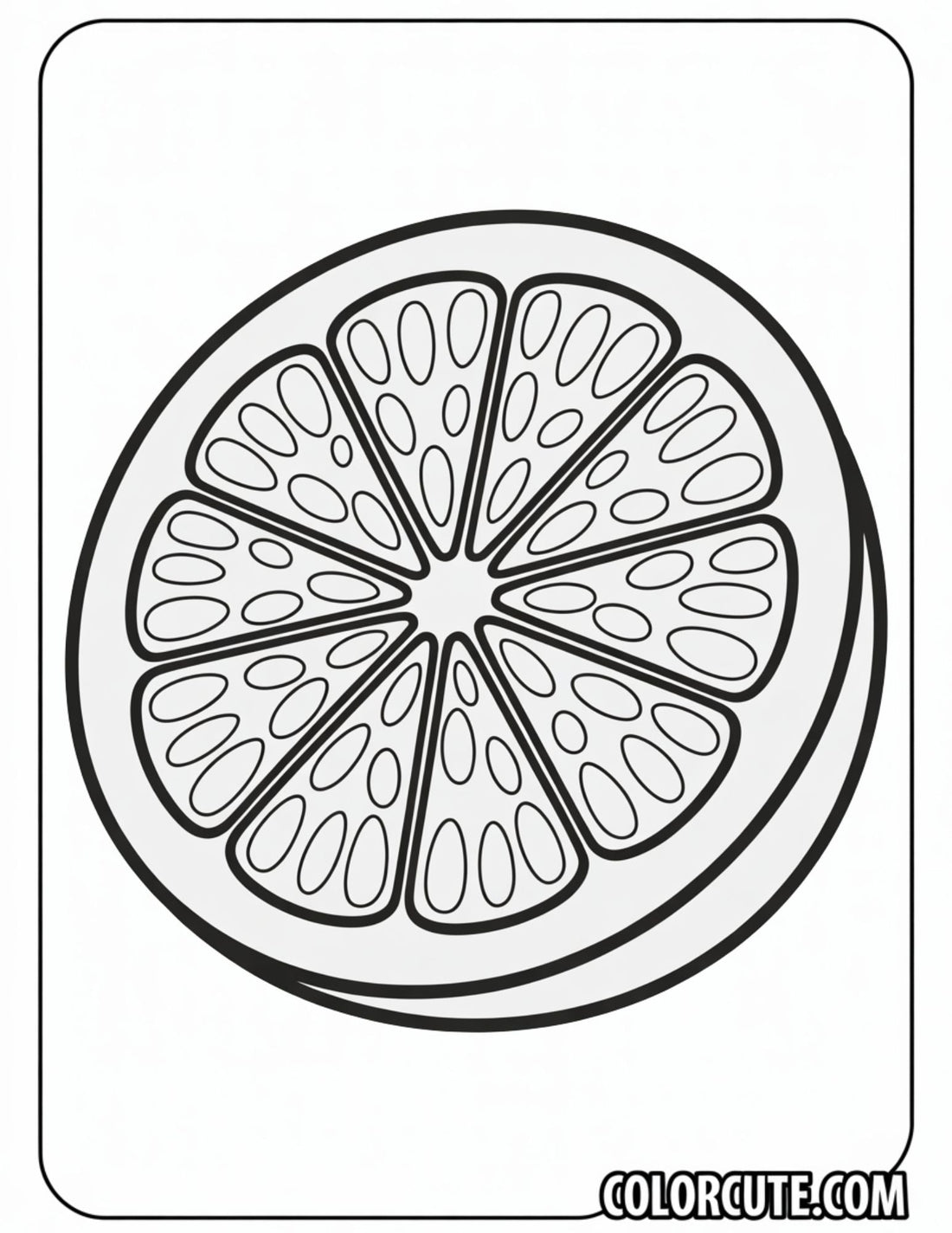 Grapefruit Coloring Page | Free PDF Printables – Color Cute - Free ...
