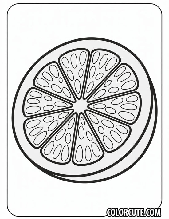 Grapefruit Coloring Page | Free PDF Printables – Color Cute - Free ...