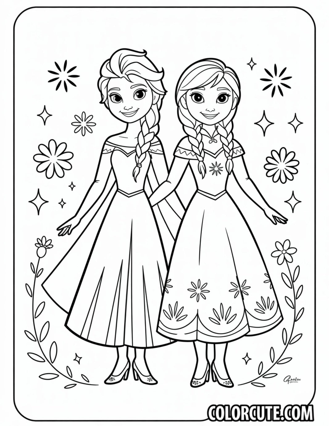 50+ Free Frozen Coloring Pages - Disney Elsa & Anna PDF Printables ...