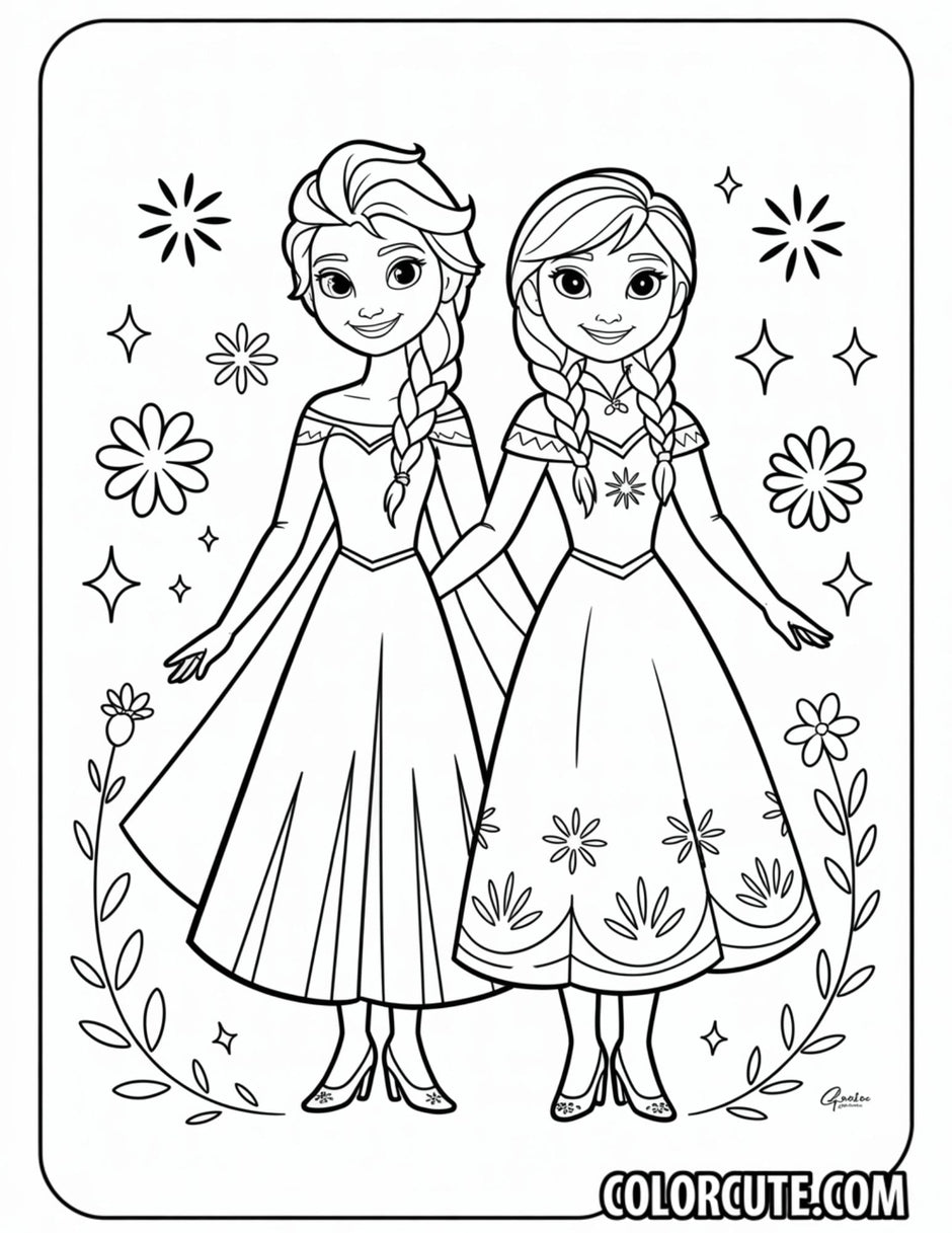 50+ Free Frozen Coloring Pages - Disney Elsa & Anna PDF Printables ...