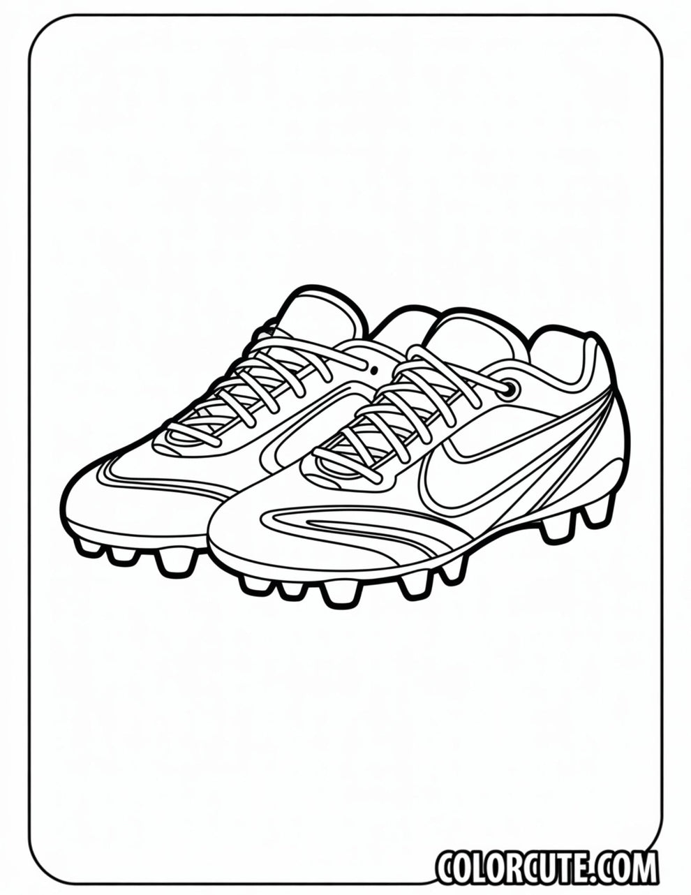 Football Cleats Coloring Pages | Free PDF Printables – Color Cute ...