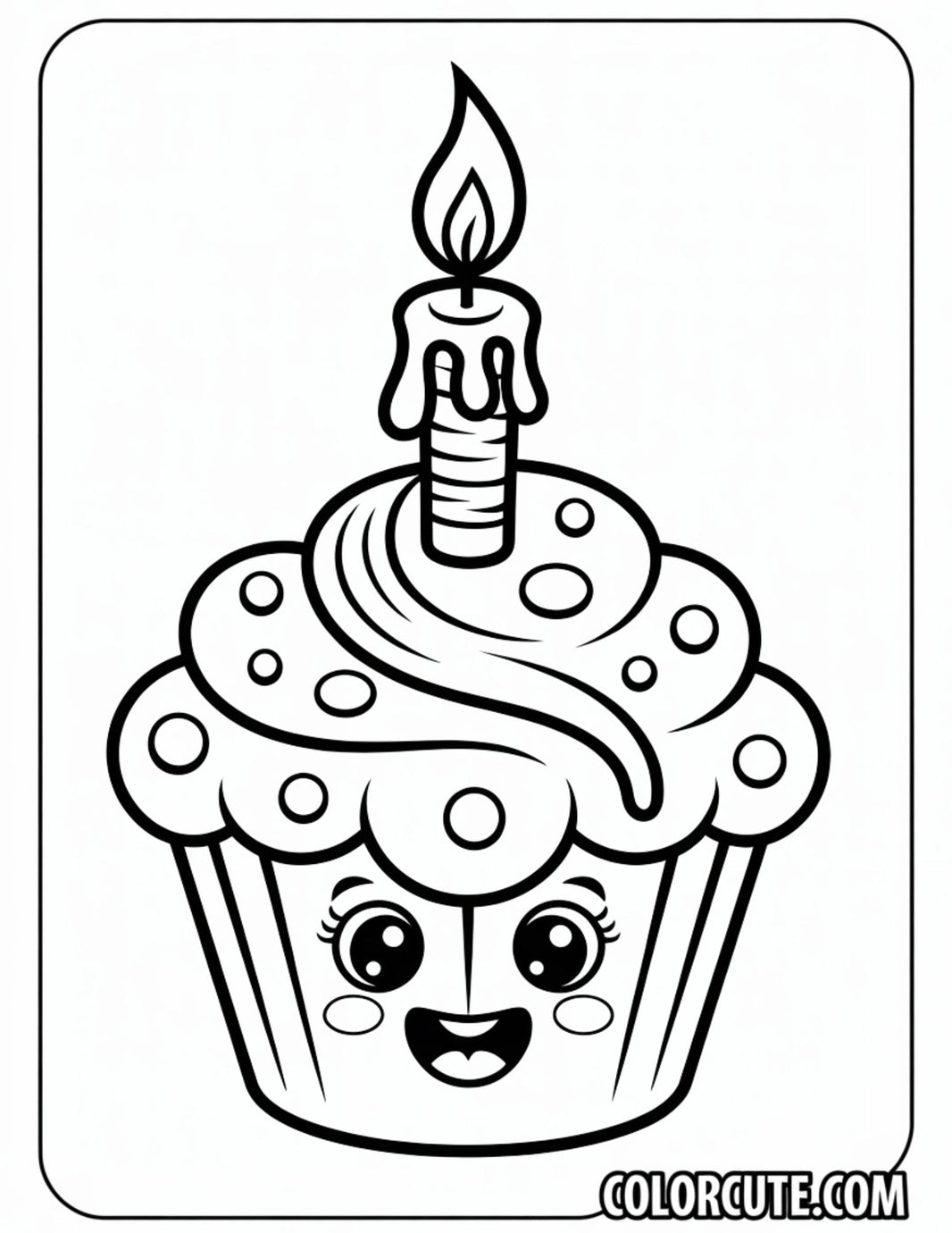 29+ Free Cupcake Coloring Pages - Sweet Treats PDF Printables – Color ...
