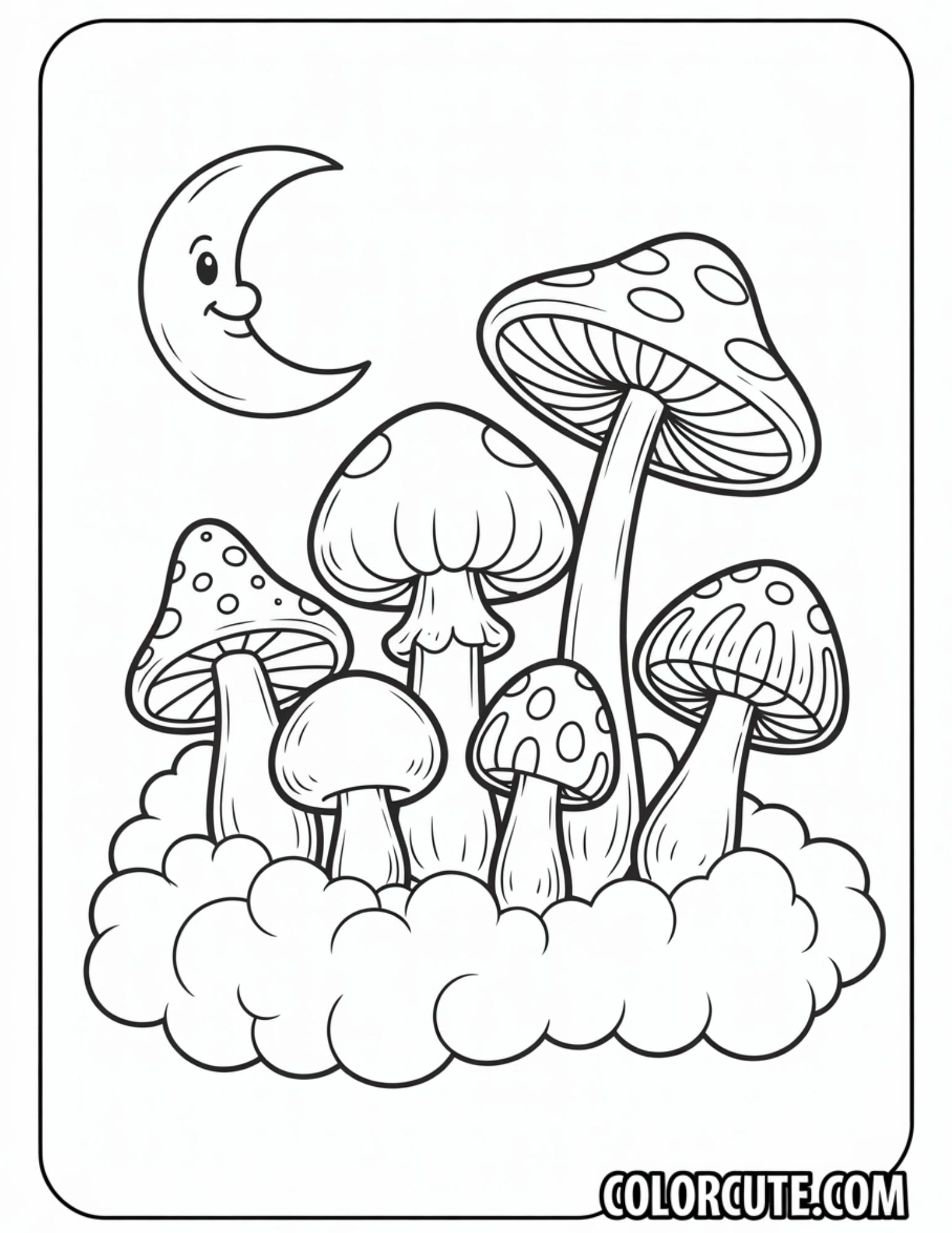 Magical Mushroom Coloring Pages - Free PDF Printables – Color Cute ...