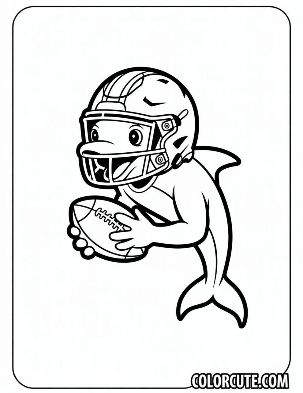 Miami Dolphins Football Player Coloring Page | Free PDF Printables ...