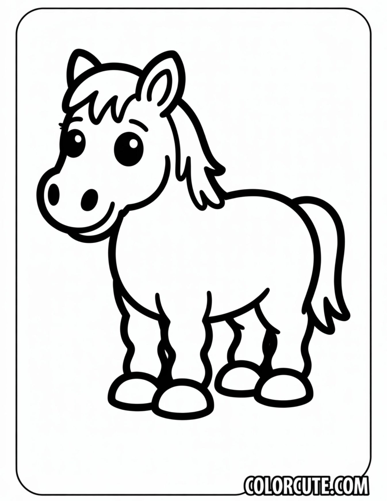 Wild Horse Coloring Pages | Free PDF Printables – Color Cute - Free ...