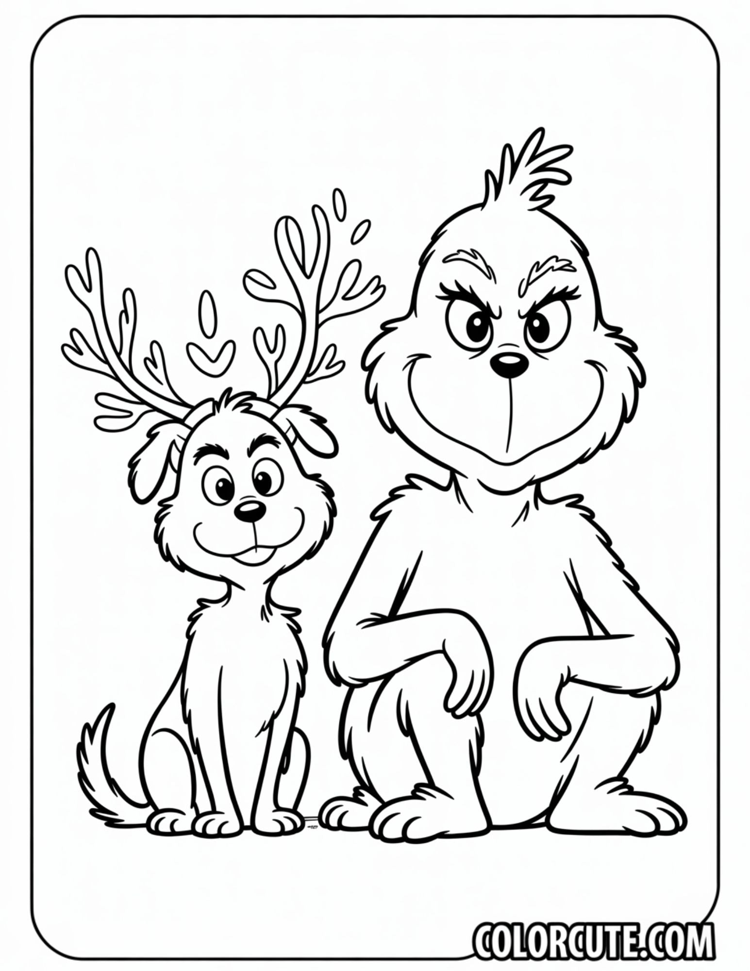 Dog Grinch Coloring Page | Free PDF Printables – Color Cute - Free ...