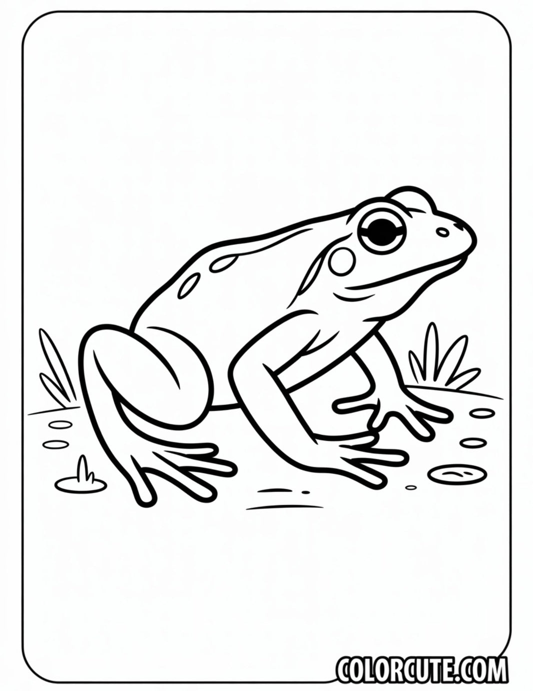 25+ Free Frog Coloring Pages - PDF Printables – Color Cute - Free ...